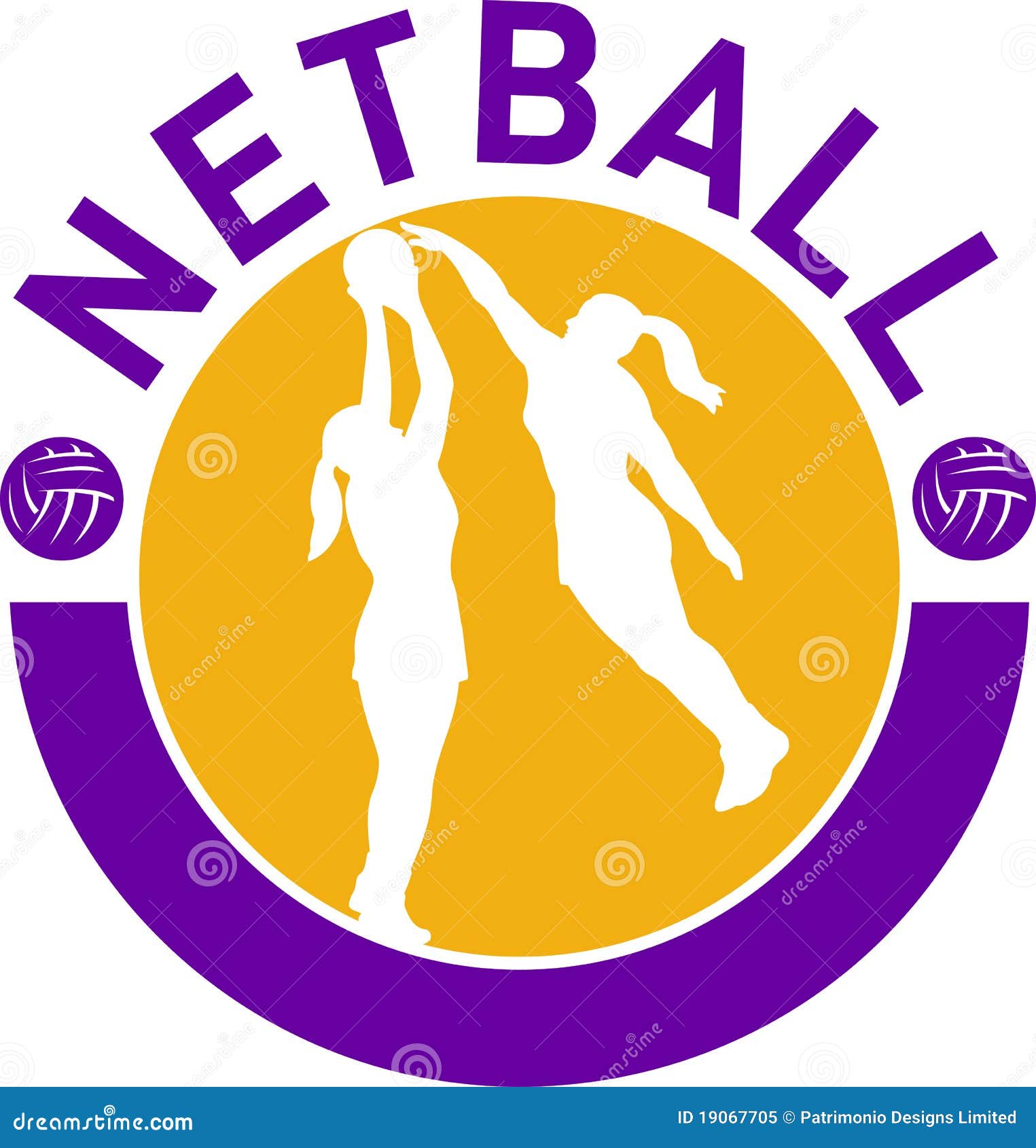 Netball Player Shooting And Blocking The Ball Continuous Line Drawing ...