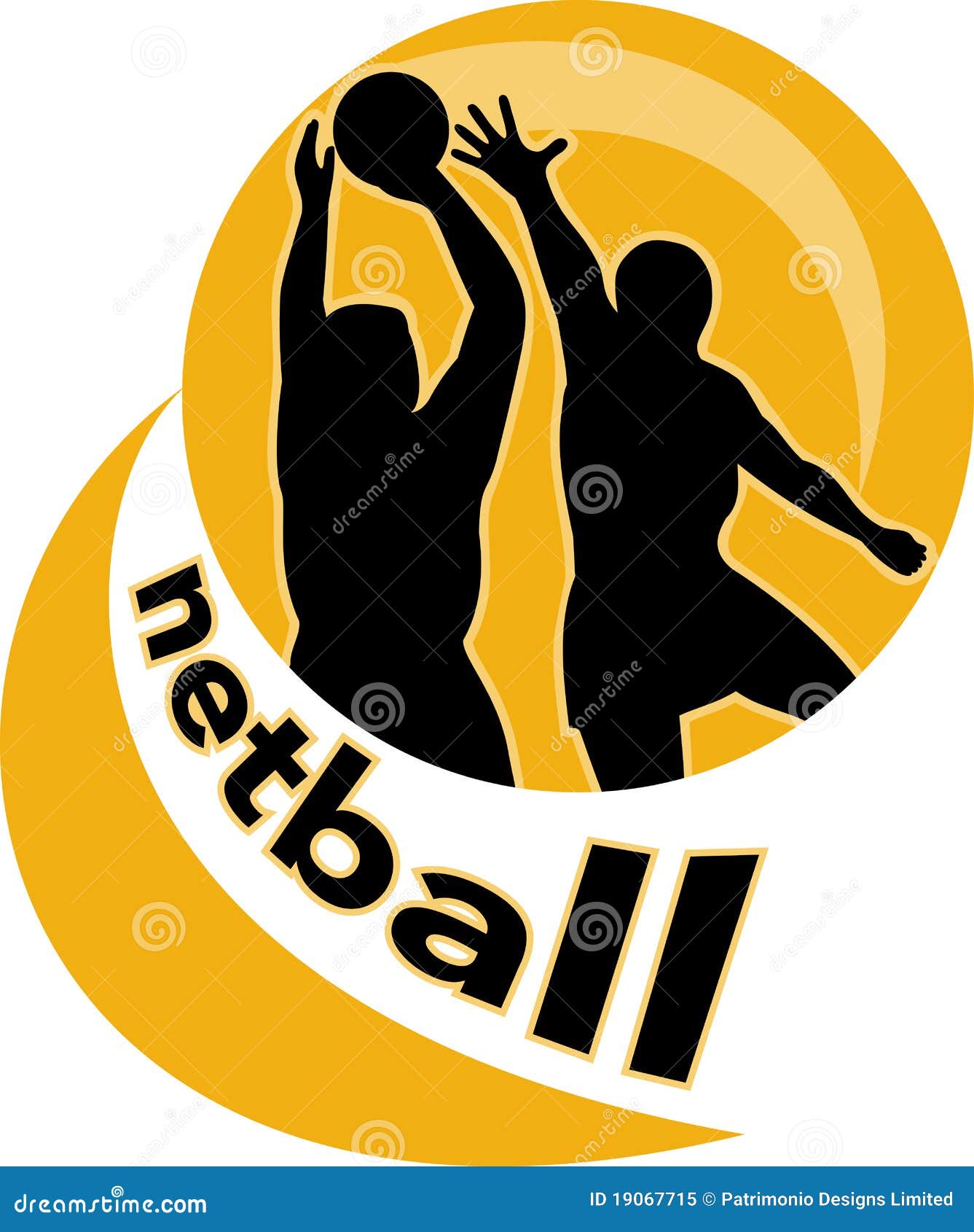 Netball Player Shooting And Blocking The Ball Continuous Line Drawing ...