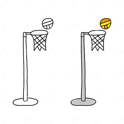 Netball stock vector. Illustration of yellow, netball - 316566412