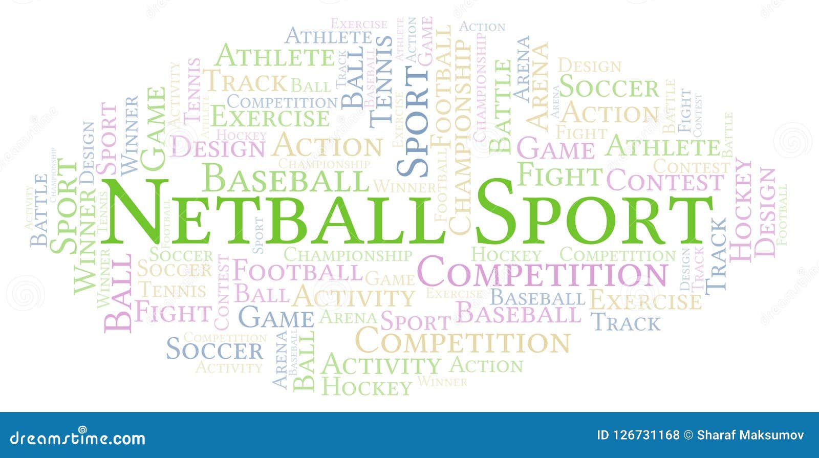 Netball Word Cloud Cartoon Vector | CartoonDealer.com #189214901