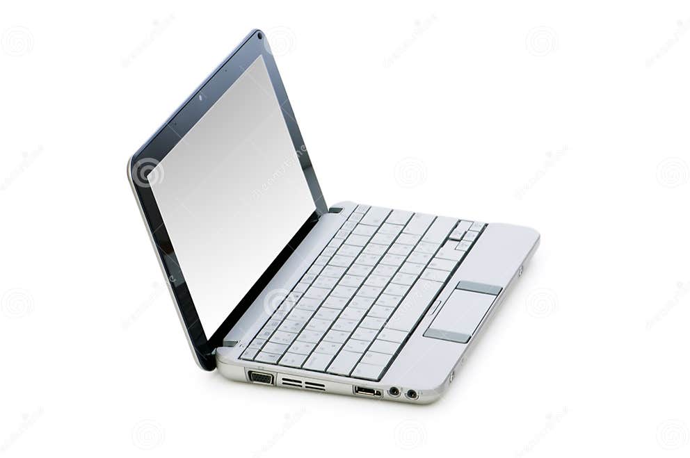 Netbook con estilo aislado foto de archivo. Imagen de corte - 10906402
