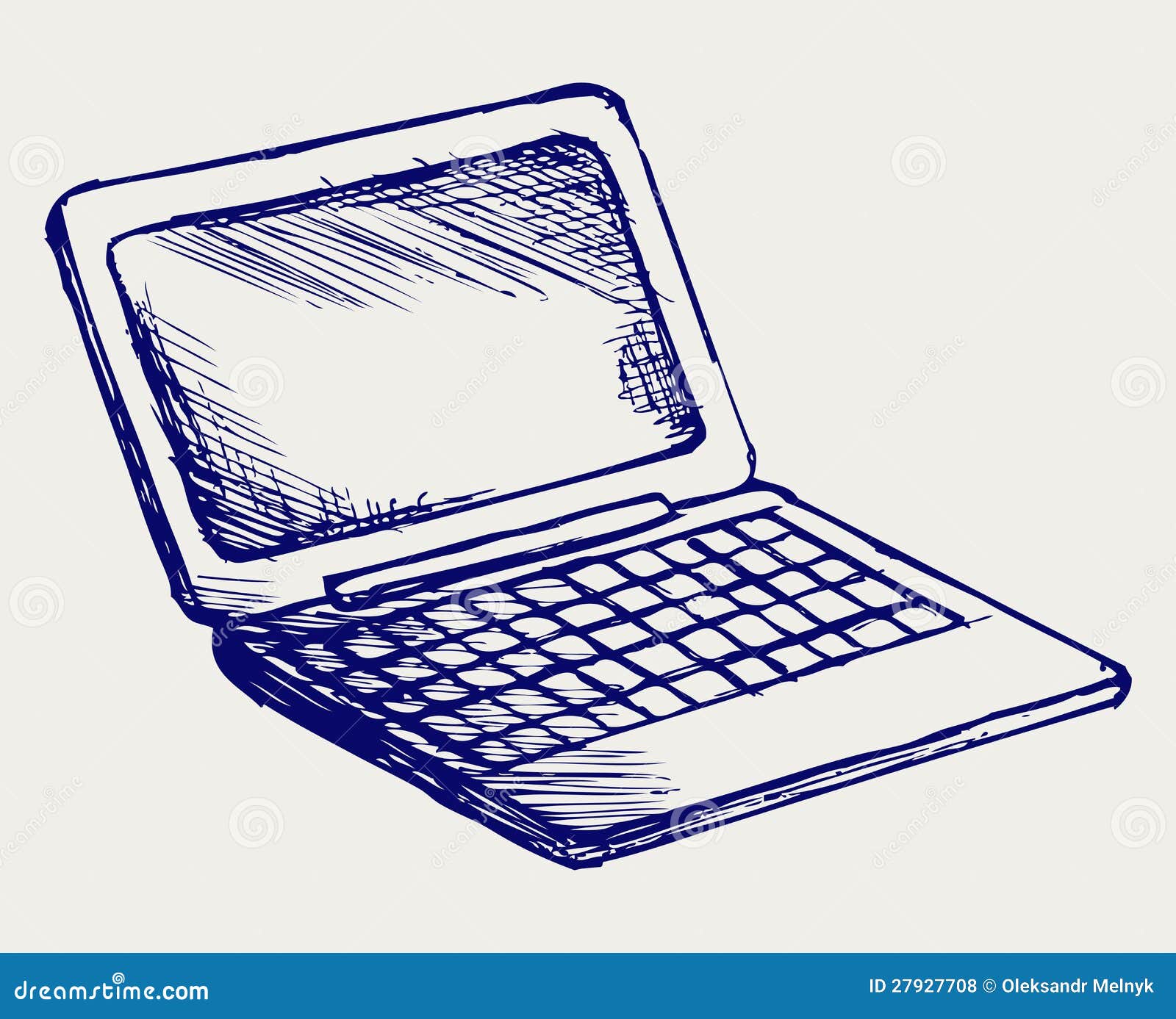 Netbook. Doodle style stock vector. Illustration of creative - 27927708