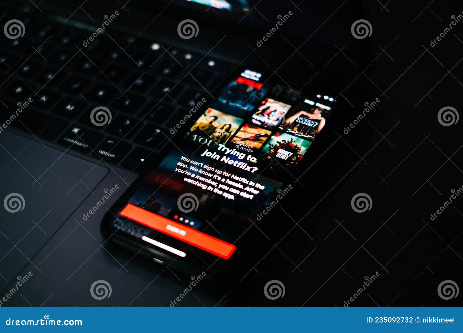 Netflix App on the Smartphone Screen, Sing in Page Editorial ...