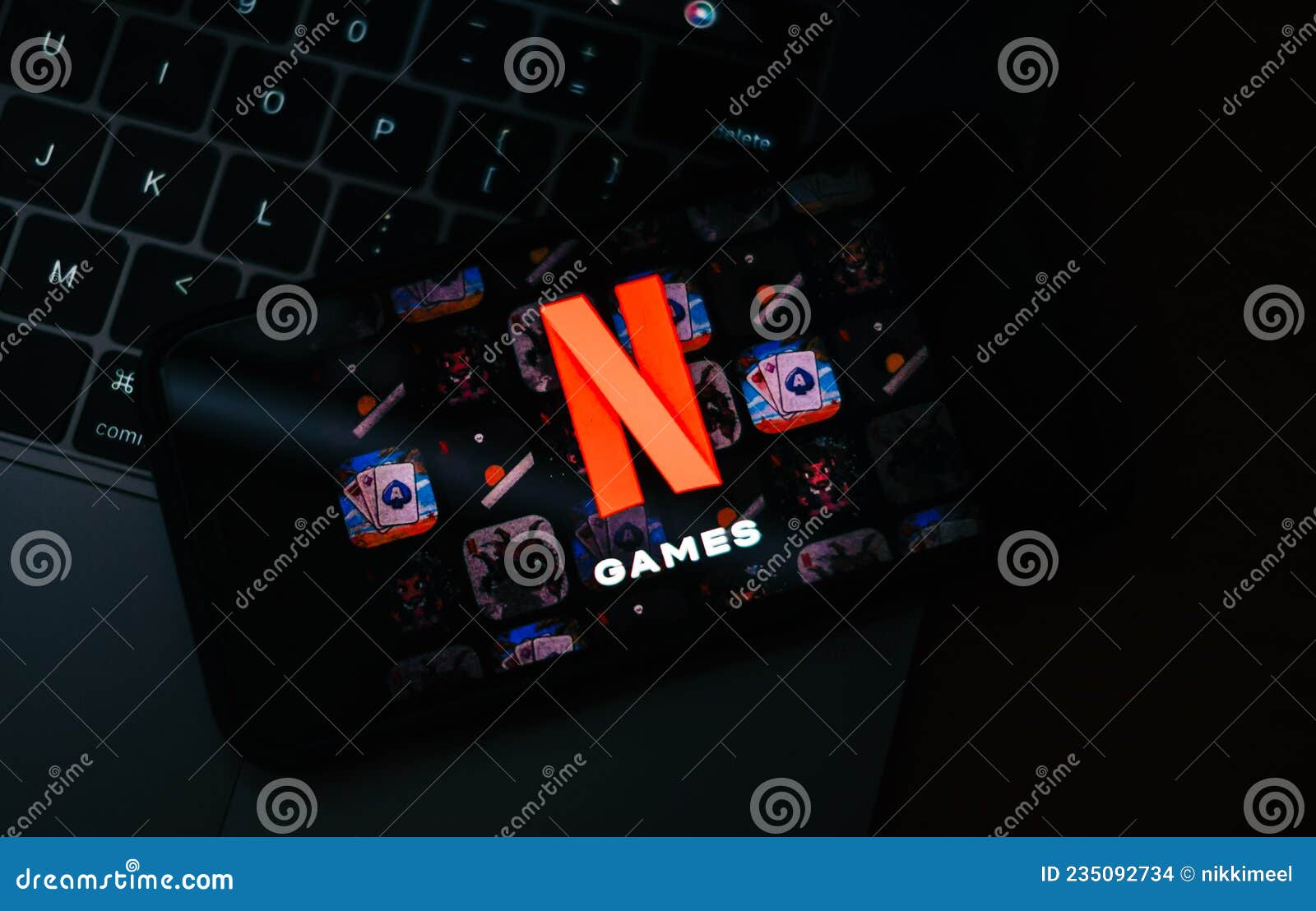 Netflix Games Logo on the Screen Editorial Stock Image - Illustration ...