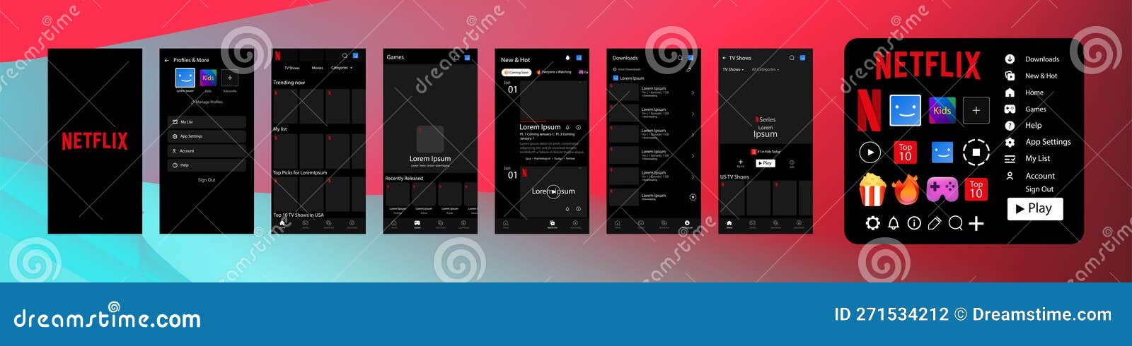 Netflix Interface with Button. Netflix Screen Social Media, Social ...