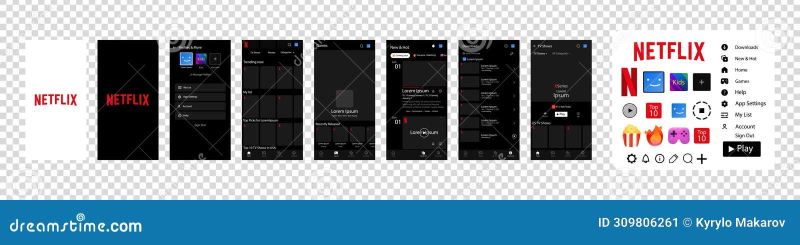 Netflix Interface with Button. Netflix Screen Social Media, Social ...