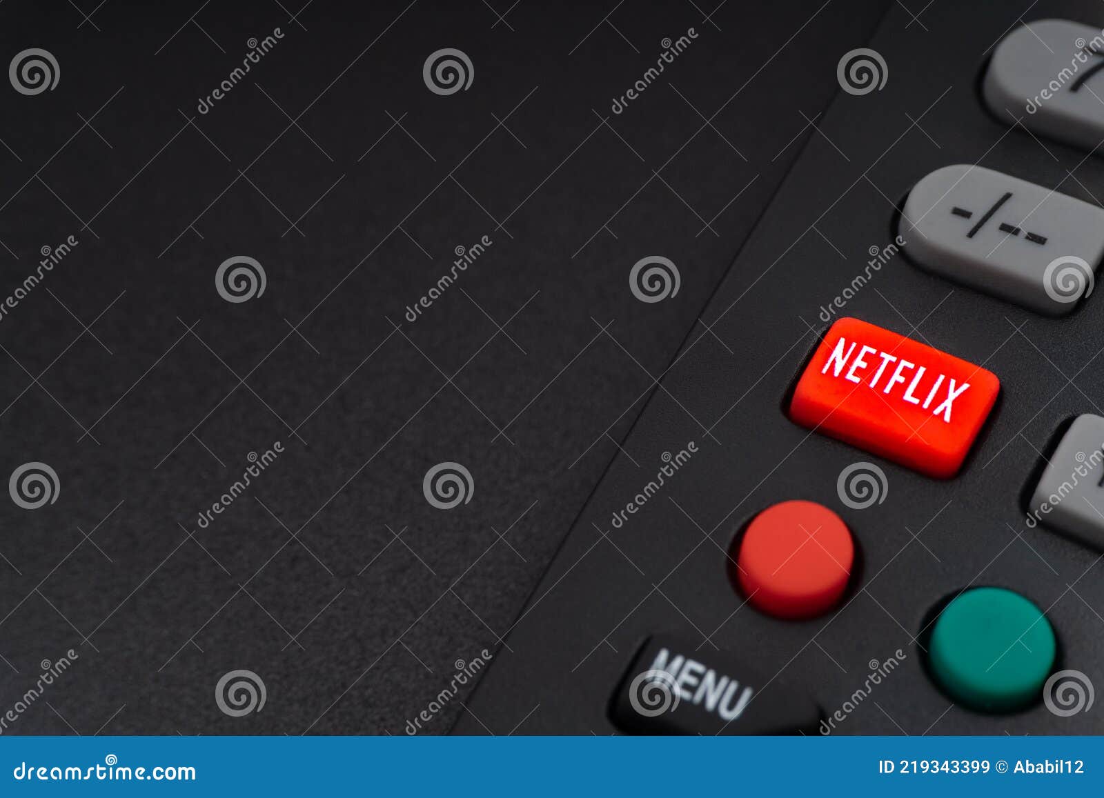 NETFLIX Television Remote Controller on Black Editorial Stock Image ...
