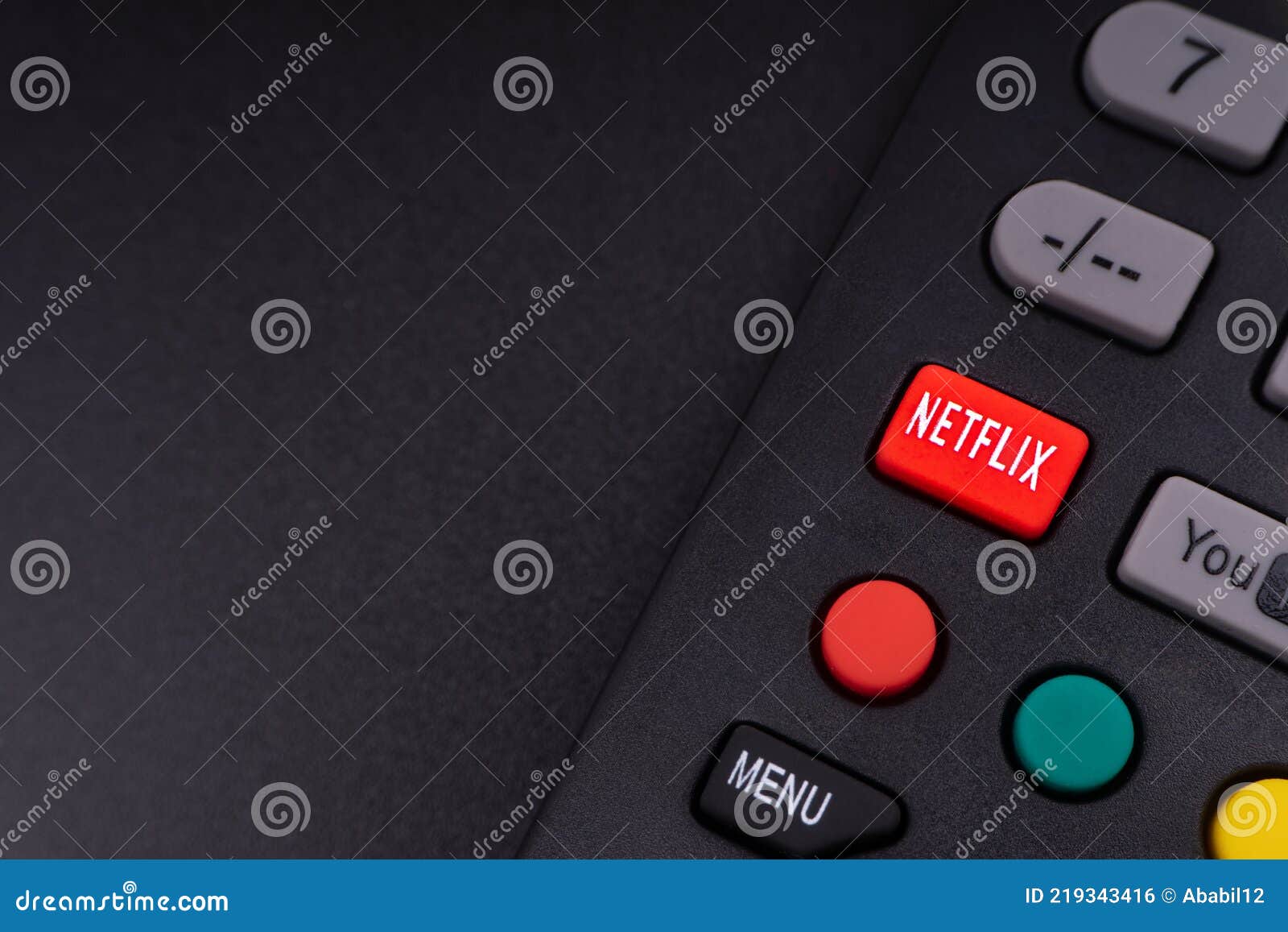 NETFLIX Television Remote Controller on Black Editorial Photo - Image ...