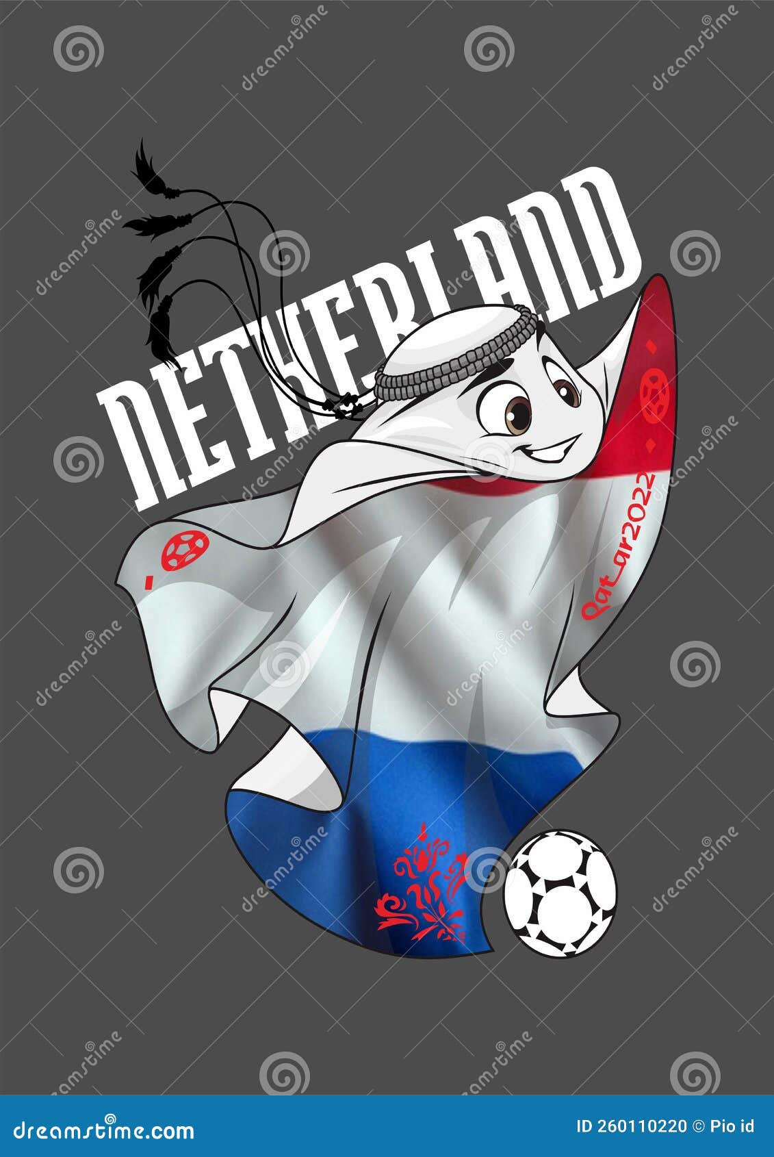 NETHERLAND FIFA WORLD CUP 2022 ICON Vector Illustration | CartoonDealer ...