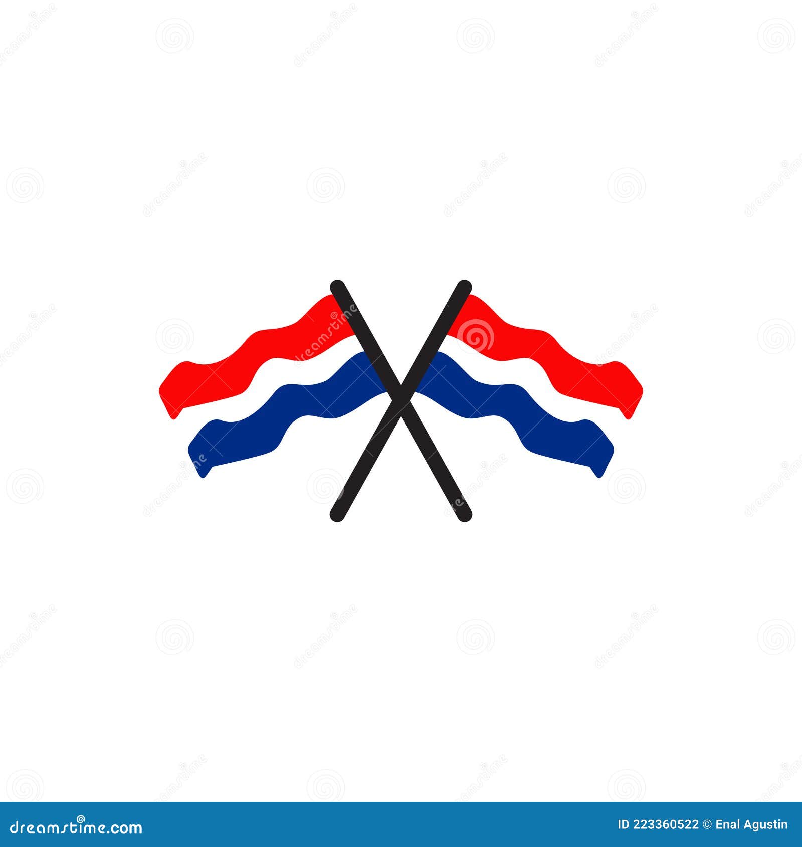Netherland Flag Icon Logo Design Template Stock Vector - Illustration ...
