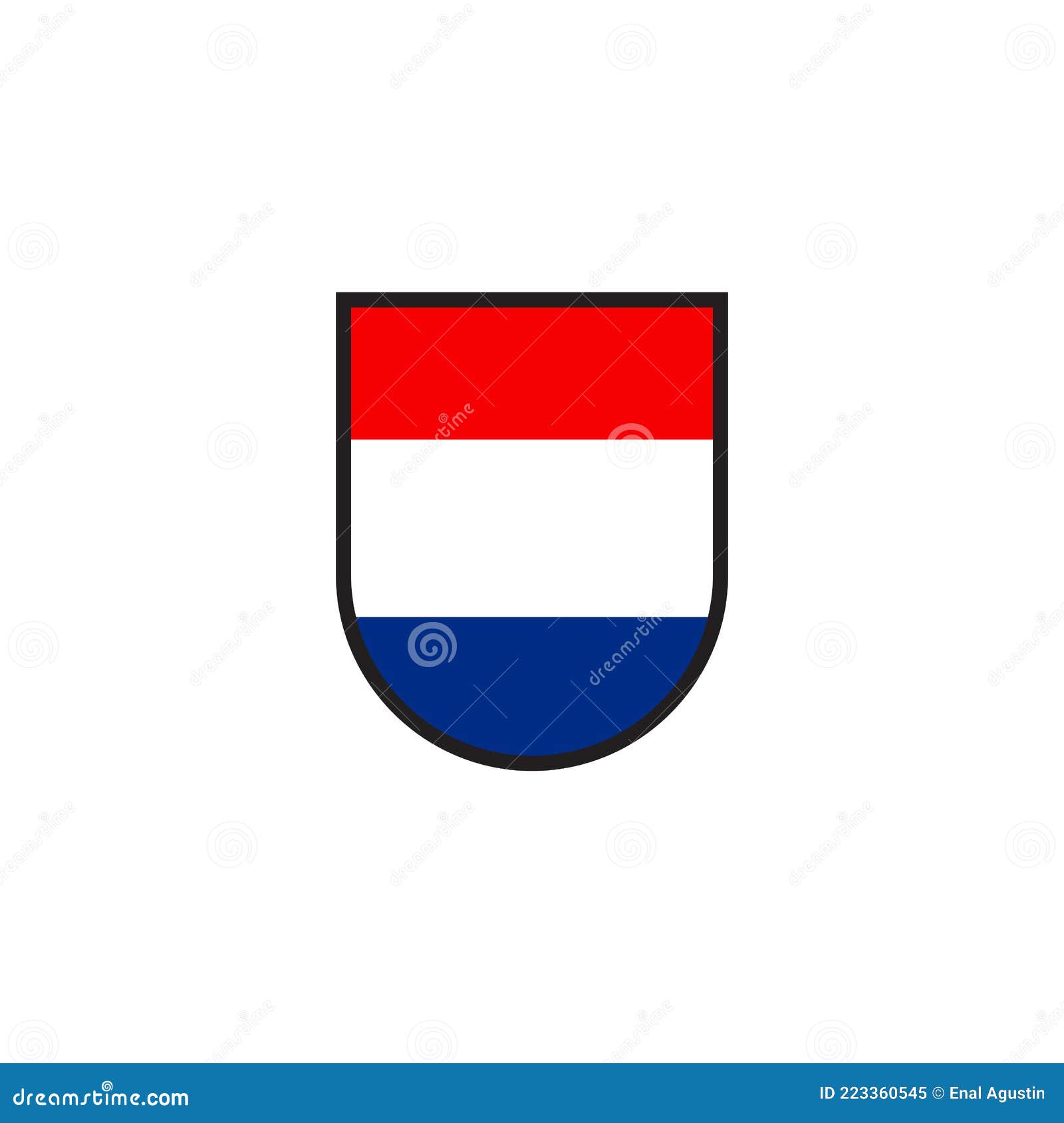 Netherland Flag Icon Logo Design Template Stock Vector - Illustration ...