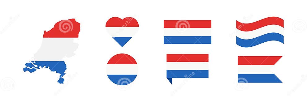 Netherland Flag Icon. Netherland Symbol in Frames Stock Vector ...
