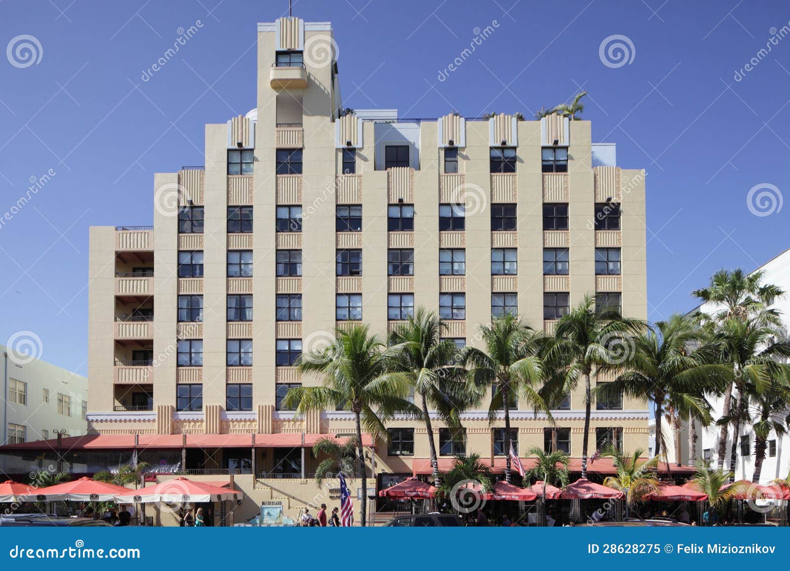 The Netherland Hotel Ocean Drive Editorial Image - Image of building ...