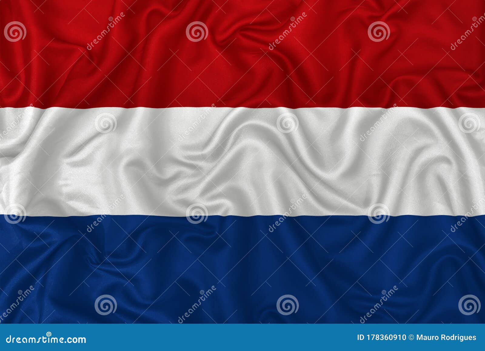 Netherlands Flag Depicted In Paint Colors On Shiny Crumpled Aluminium ...
