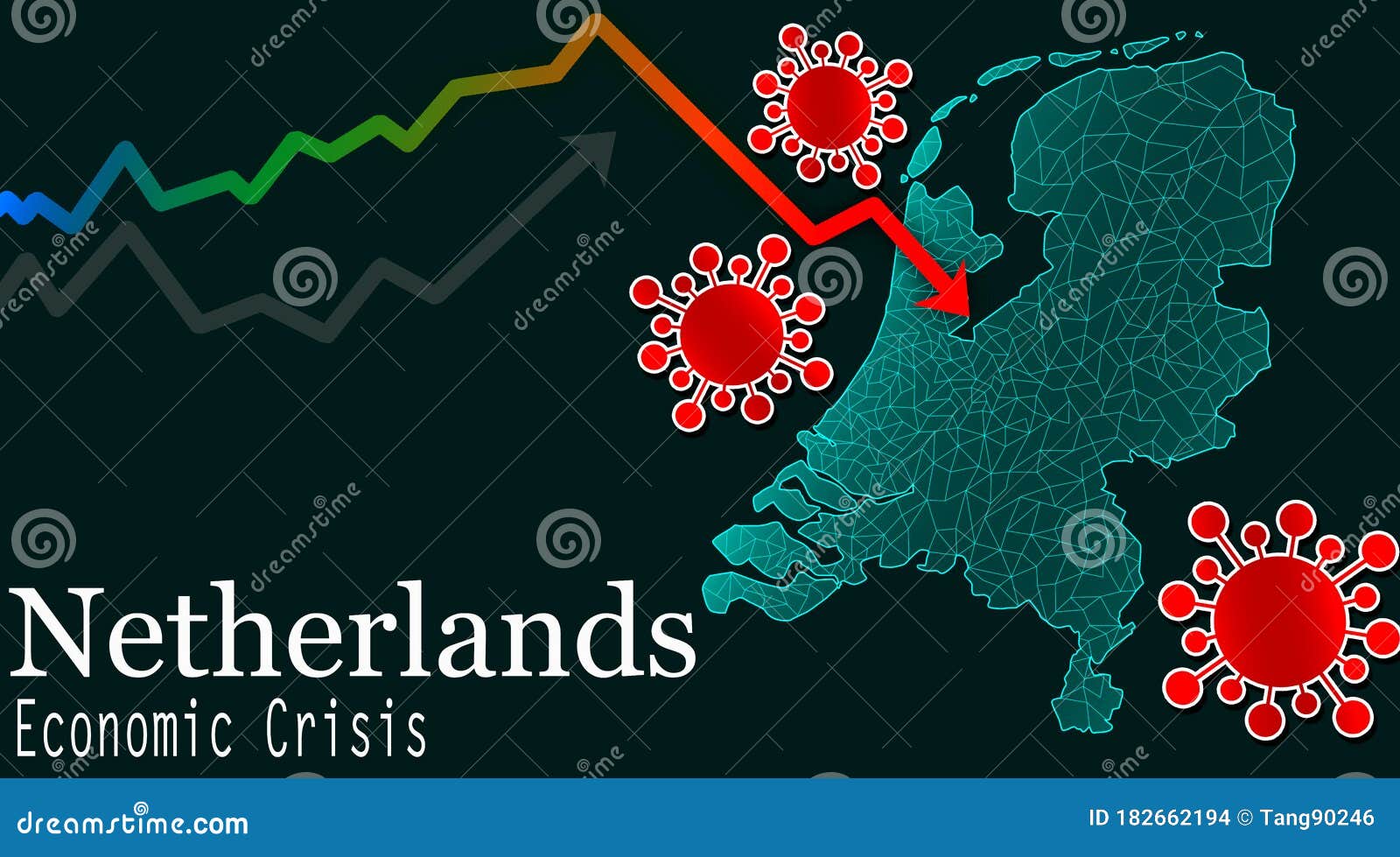 Netherlands Economic Crisis Due To Virus Stock Illustration ...