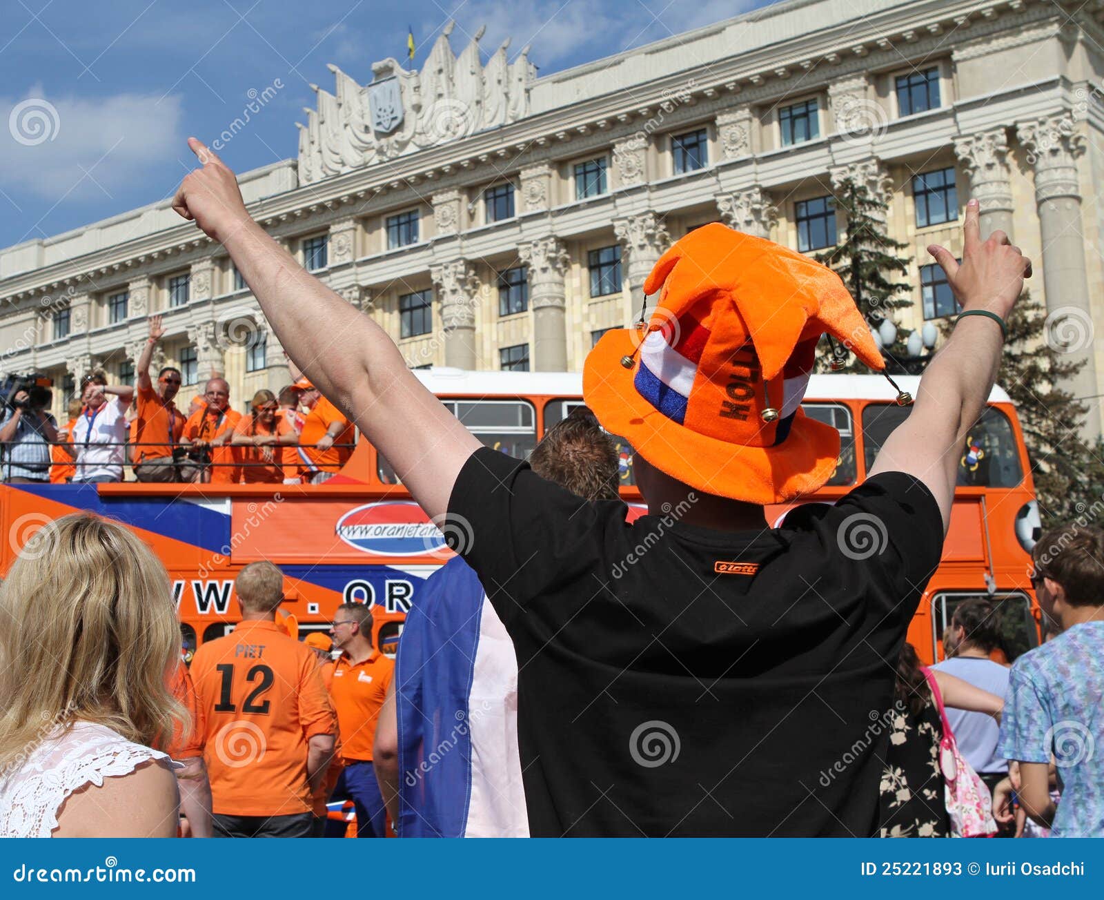 Netherlands fans editorial stock photo. Image of denmark - 25221893