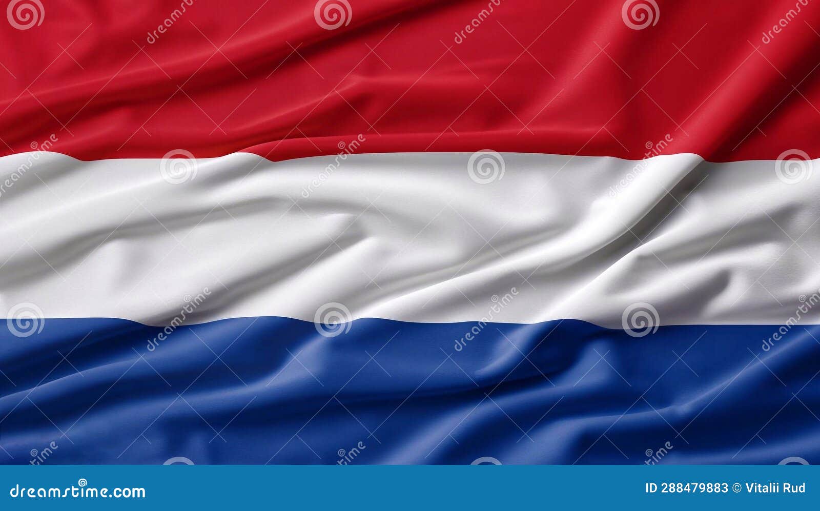 Netherlands Flag with Folds Stock Illustration - Illustration of ...
