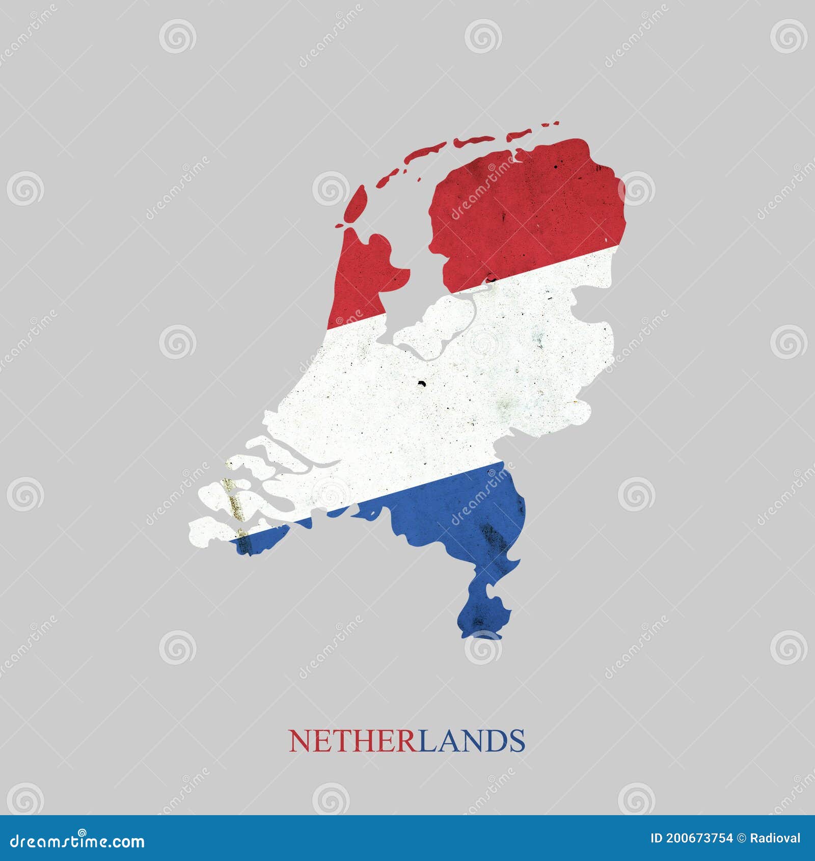Netherlands Flag in the Form of a Map of the Netherlands Stock ...