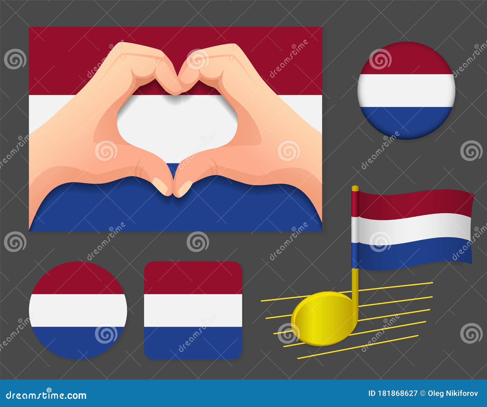 Netherlands flag icon stock illustration. Illustration of country ...