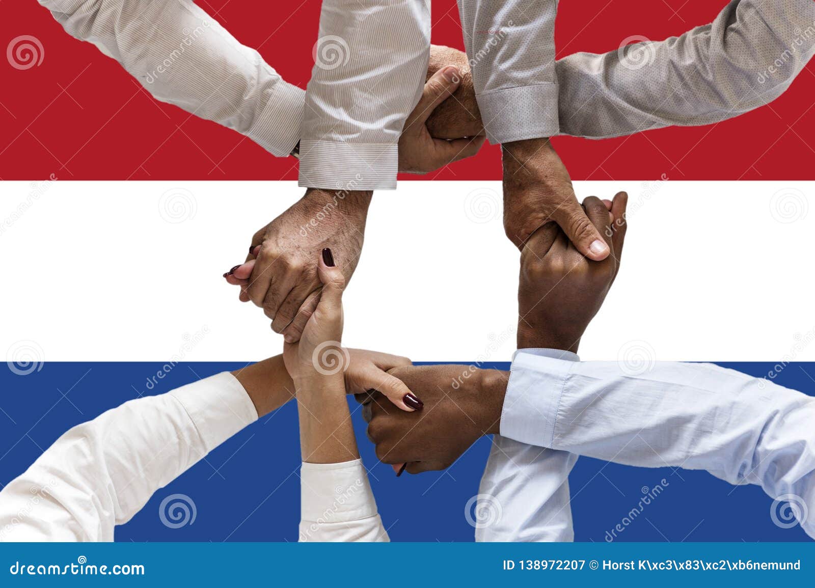Netherlands Flag, Intergration of a Multicultural Group of Young People ...