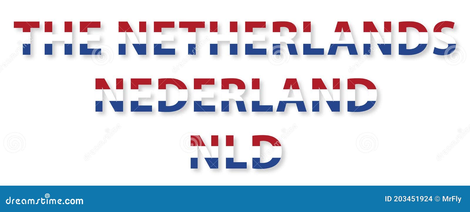 The Netherlands Flag Letters, Vector Illustration Stock Vector ...