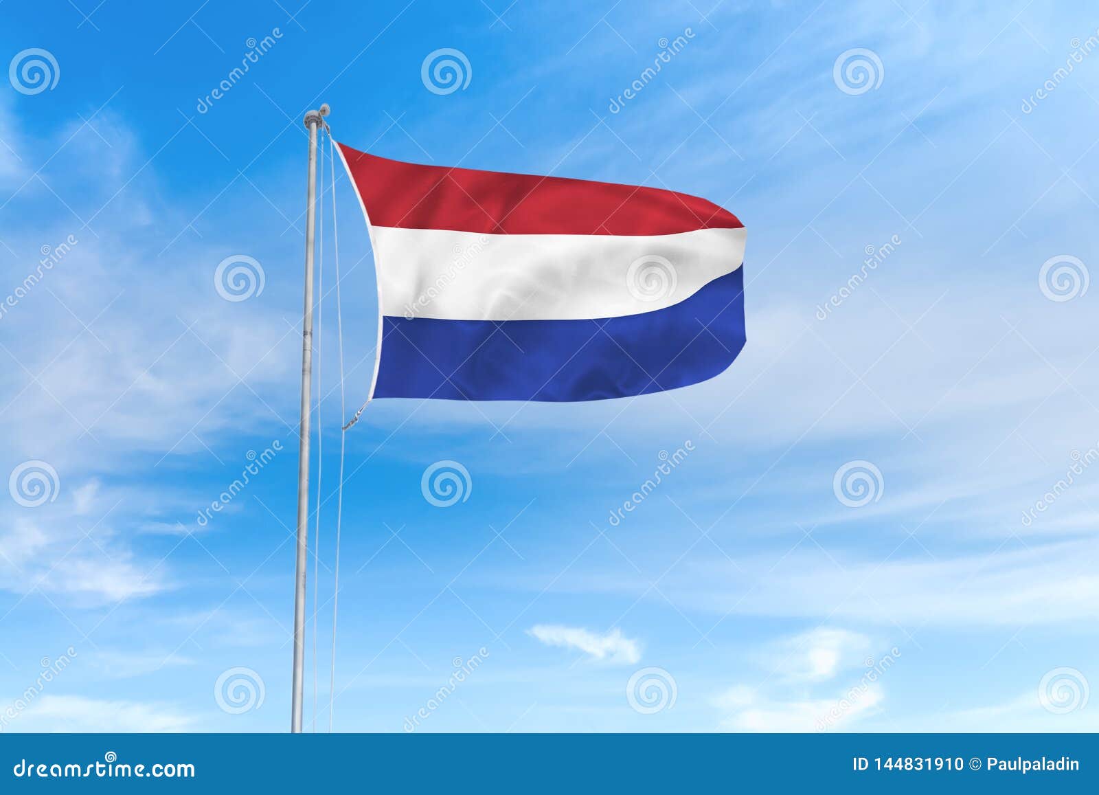 Netherlands Flag With Brush Paint Textured Isolated On Png Or ...