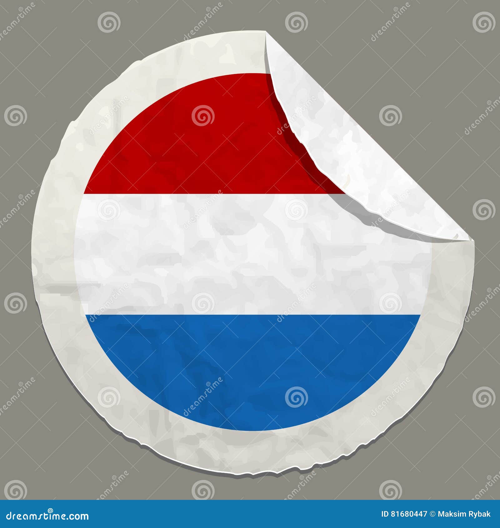 Netherlands Flag on a Paper Label Stock Vector - Illustration of ...