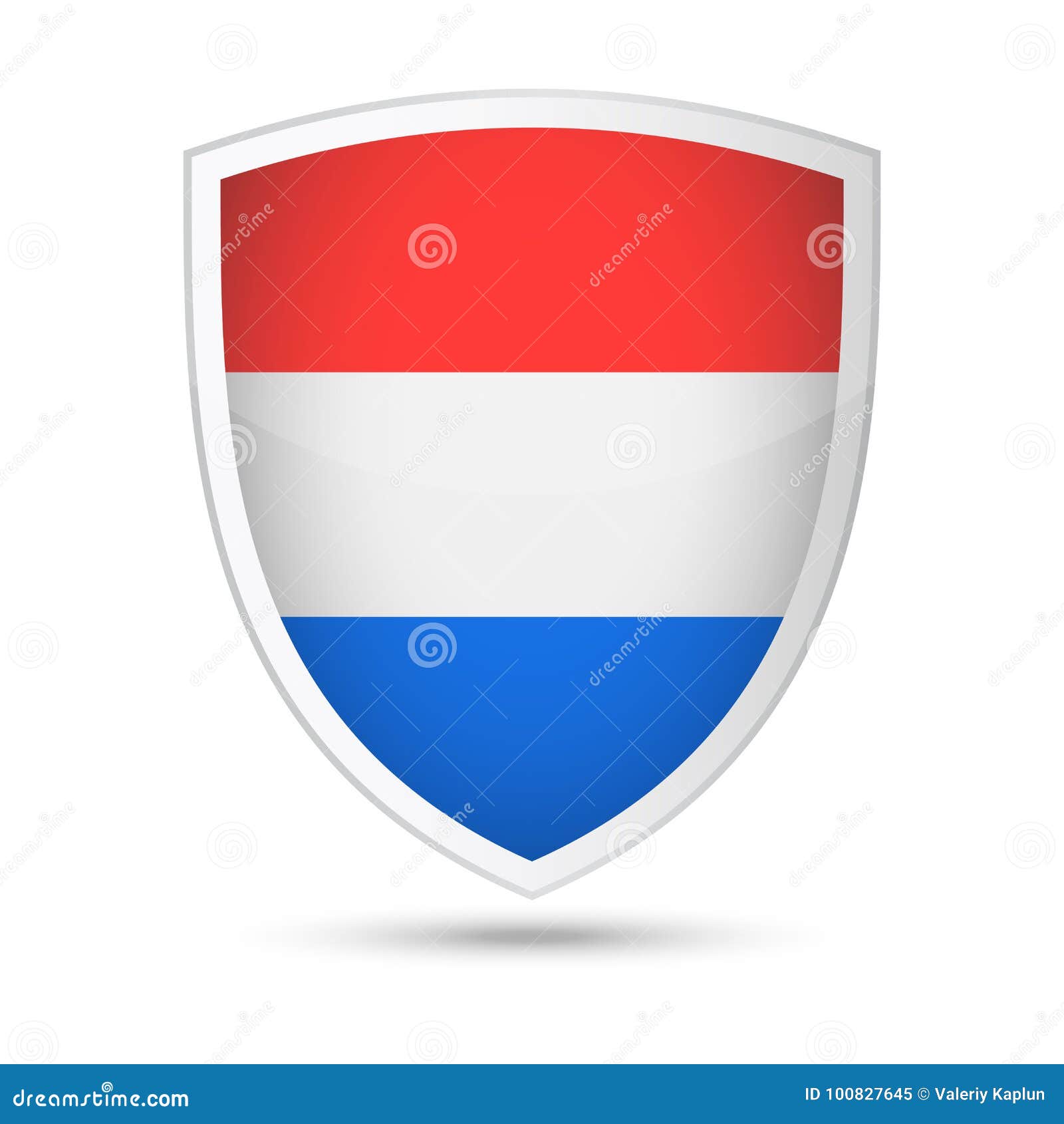 Netherlands Flag Vector Shield Icon Stock Illustration - Illustration ...