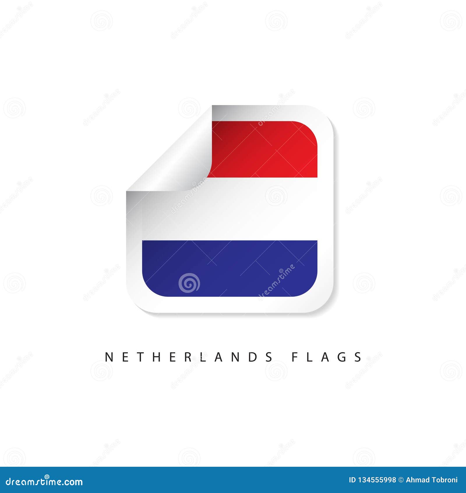 Netherlands Label Flags Vector Template Design Stock Vector ...