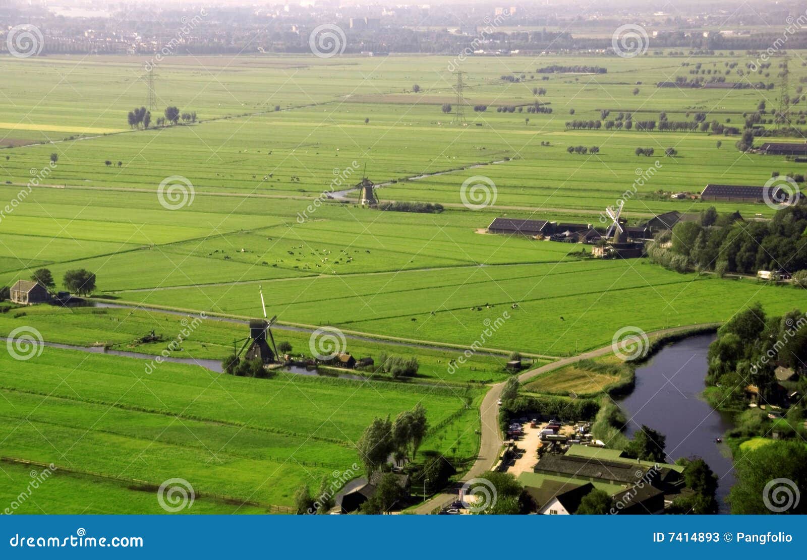 Netherlands, Landscape stock image. Image of town, post - 7414893
