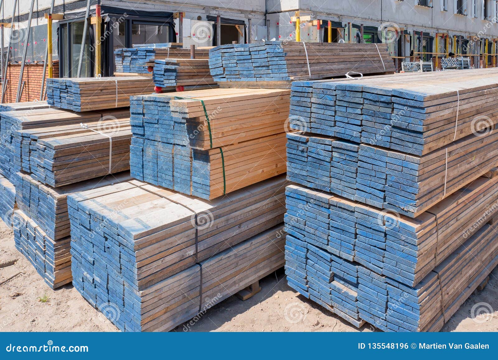 Scaffold Boards at an Construction Site in Leidschendam, Netherlands ...