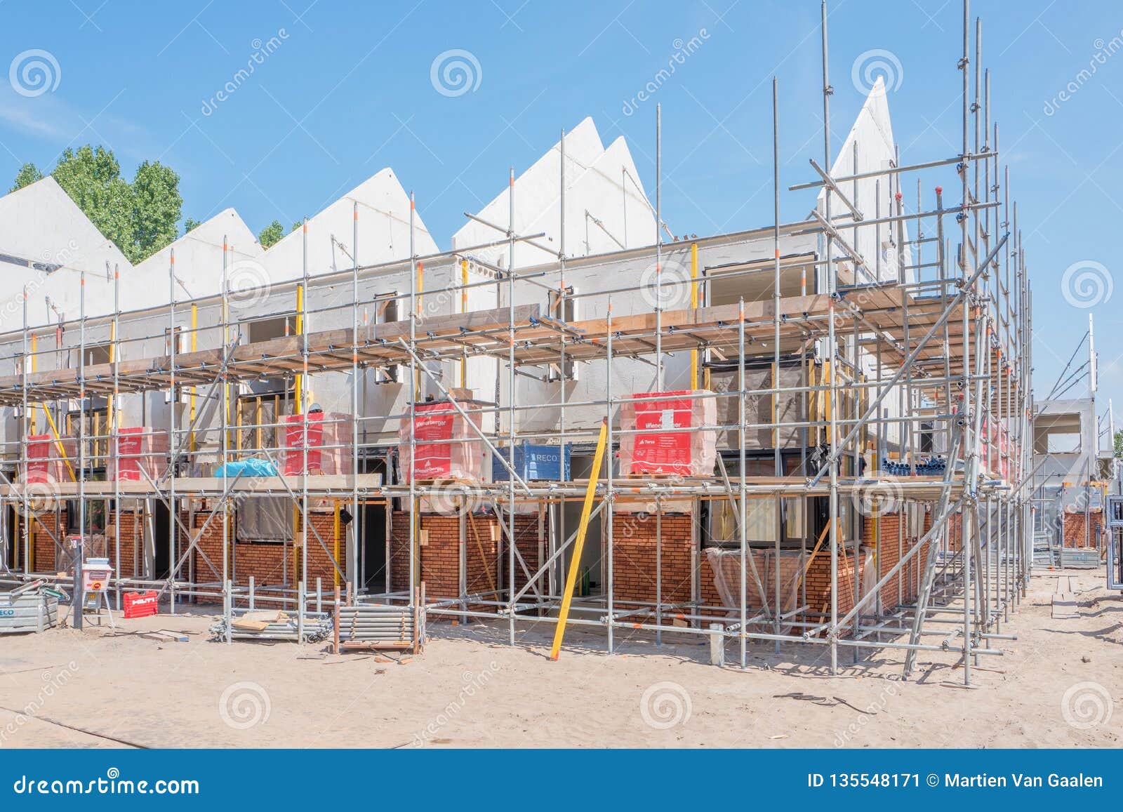 Scaffolding at an Construction Site in Leidschendam, Netherlands ...