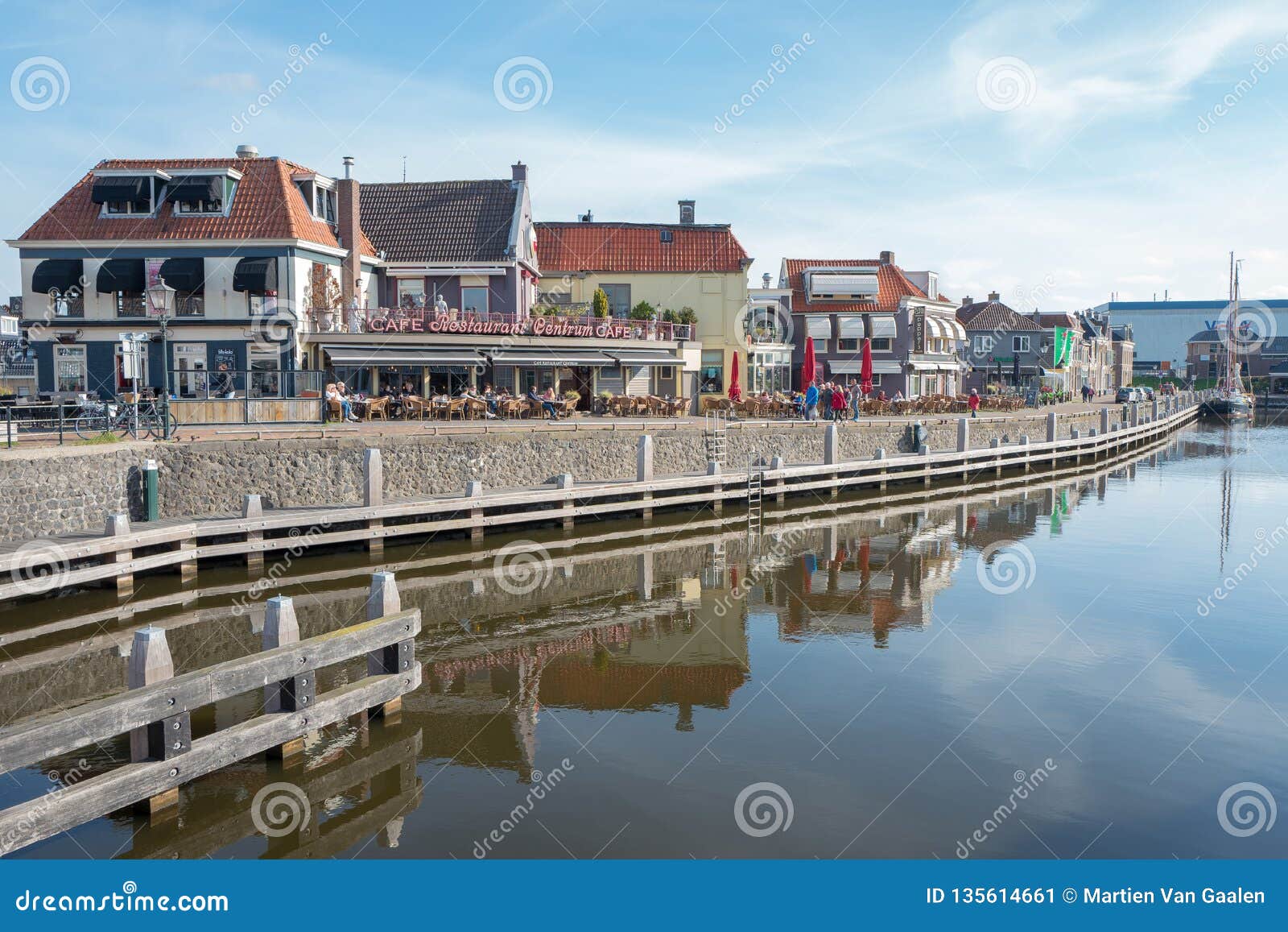 Quay in the Port of Lemmer in the Netherlands. Editorial Photo - Image ...