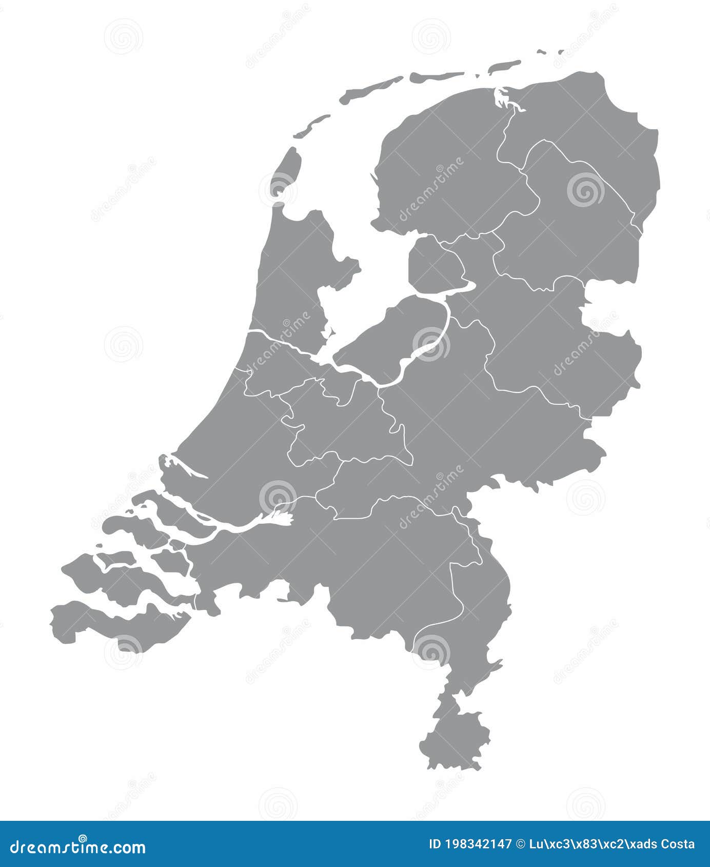 Map Of The Netherlands With Provinces Cartoon Vector | CartoonDealer ...