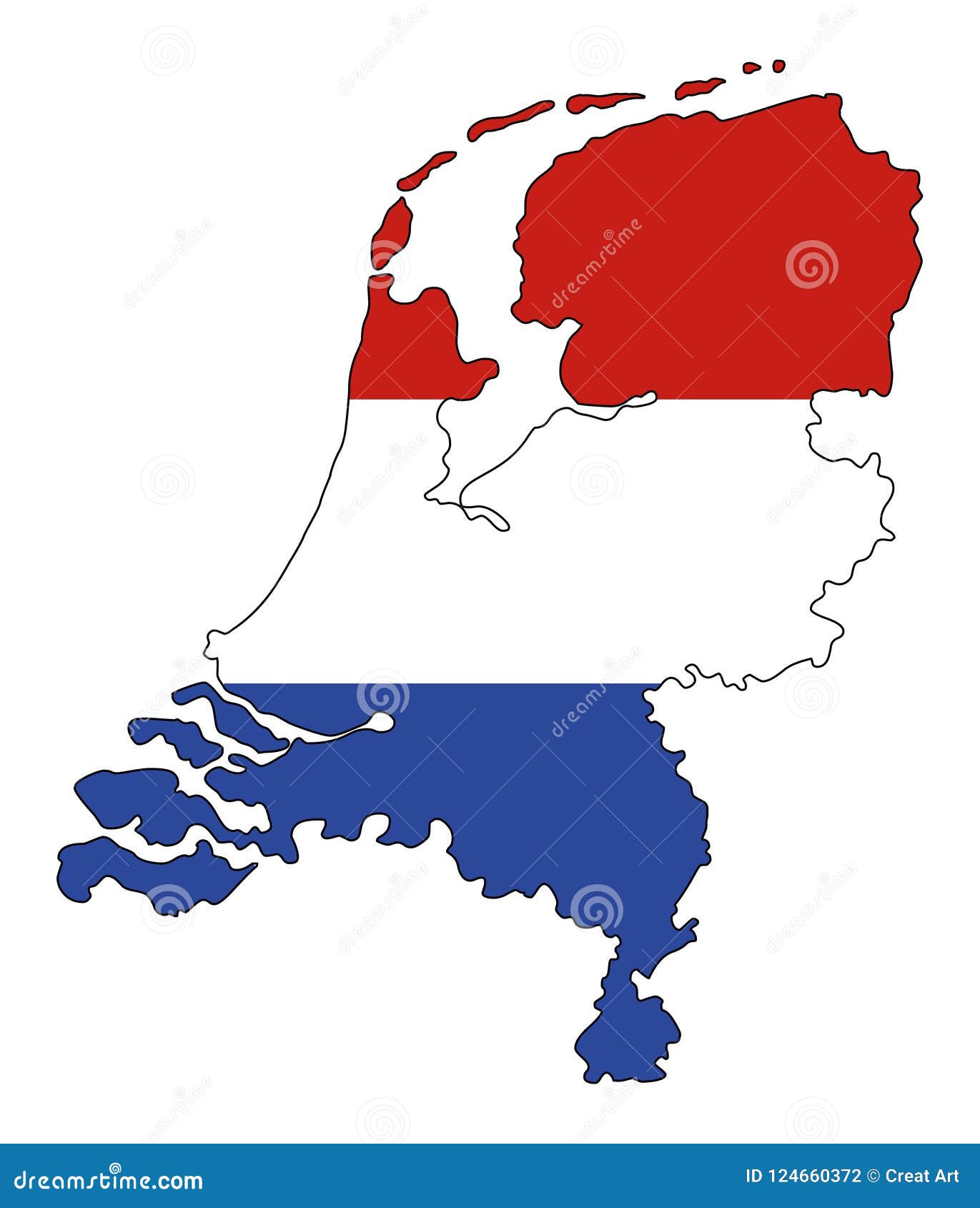 Netherlands .Map of Netherlands Vector Illustration Stock Vector ...