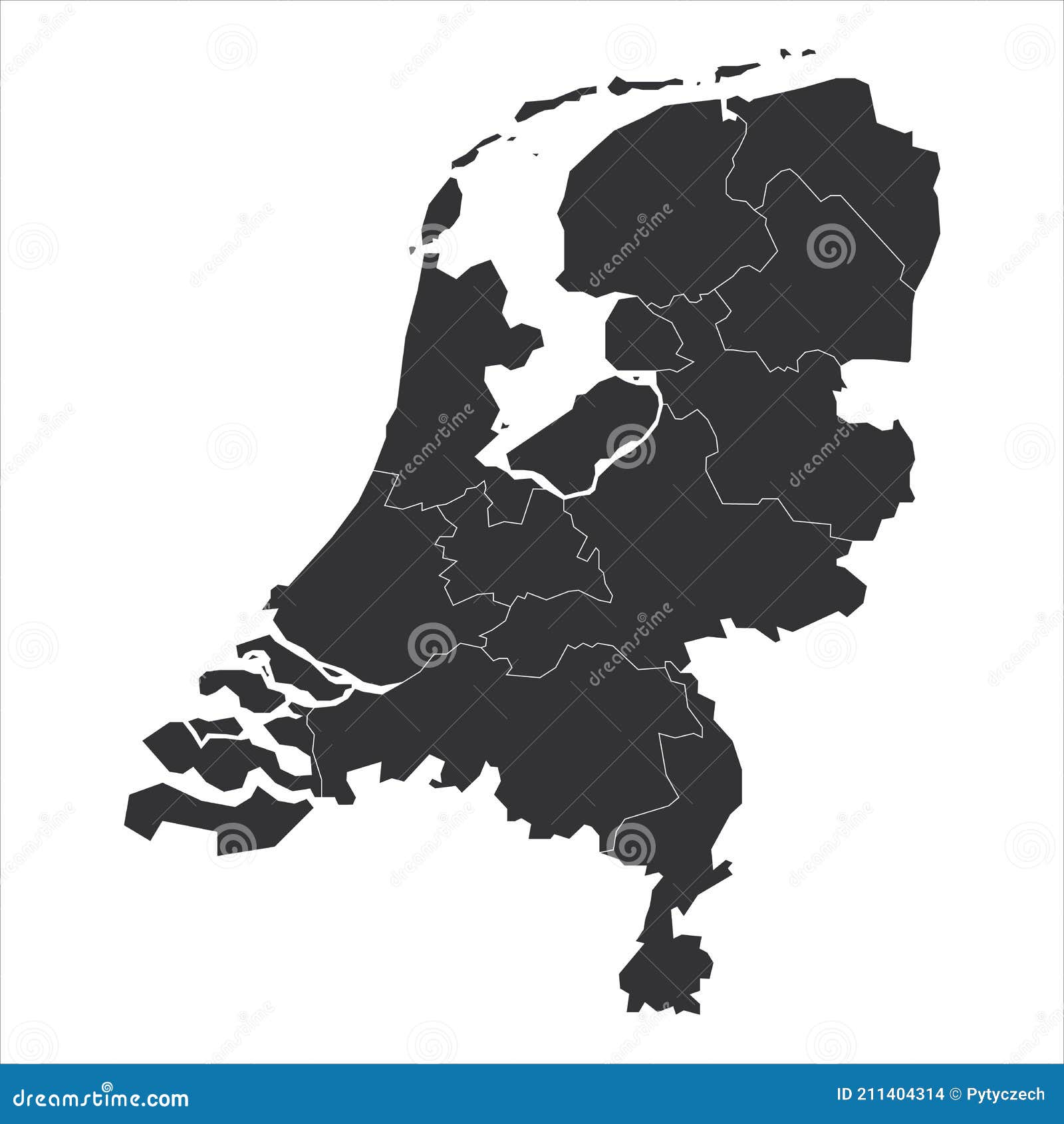 Simple Netherlands Map