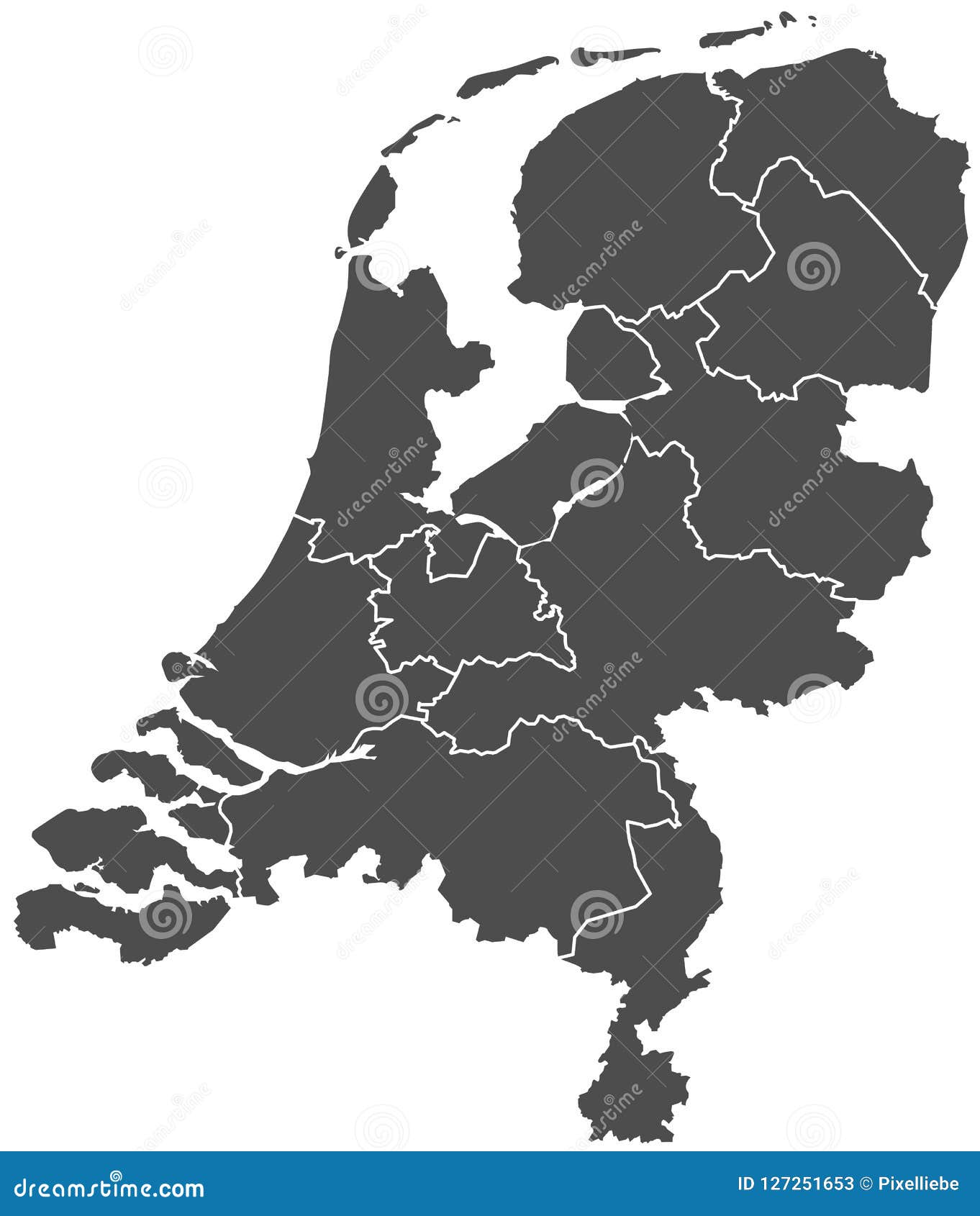 Netherlands map vector stock illustration. Illustration of european ...