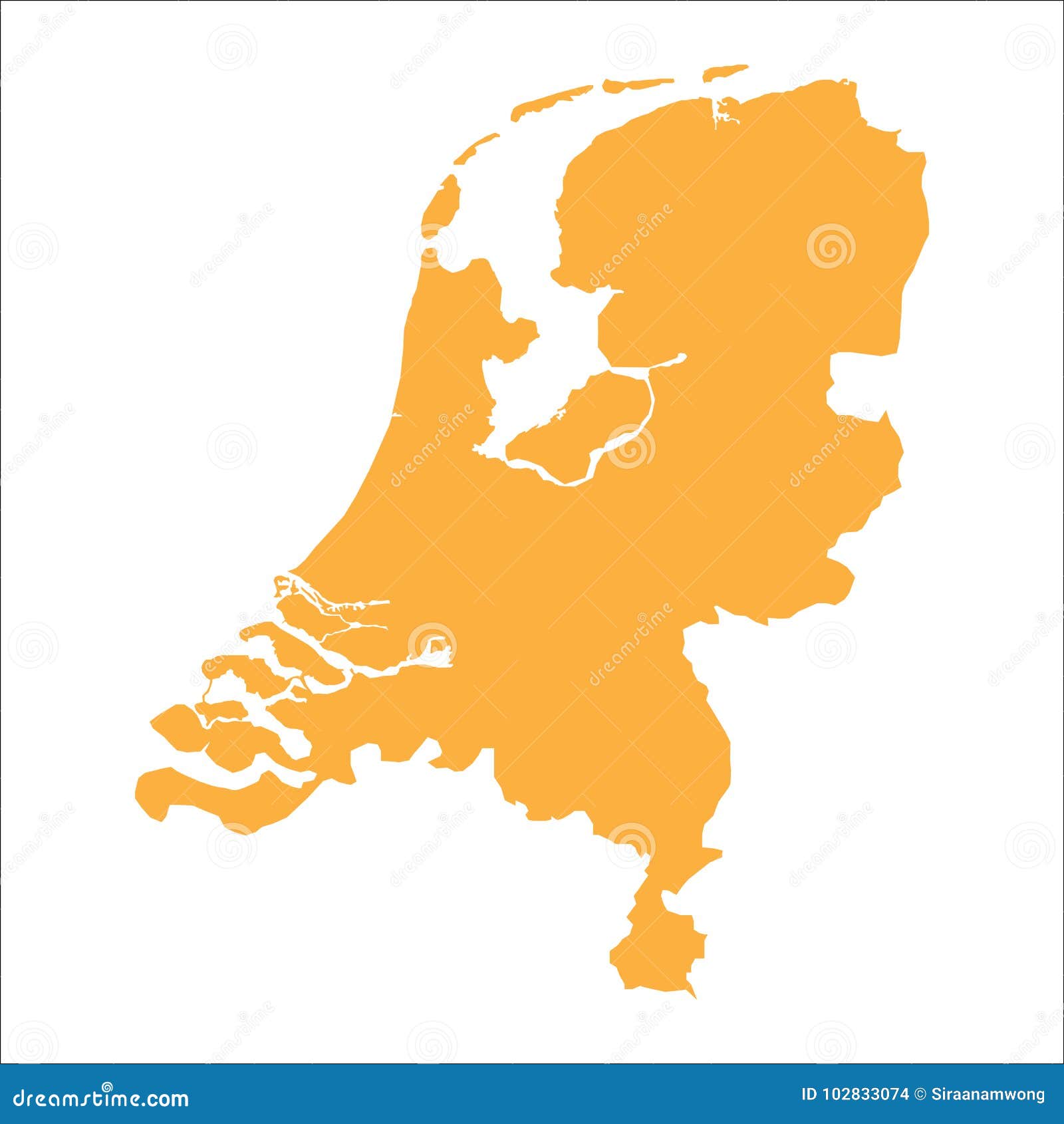 Netherlands map stock vector. Illustration of travel - 102833074