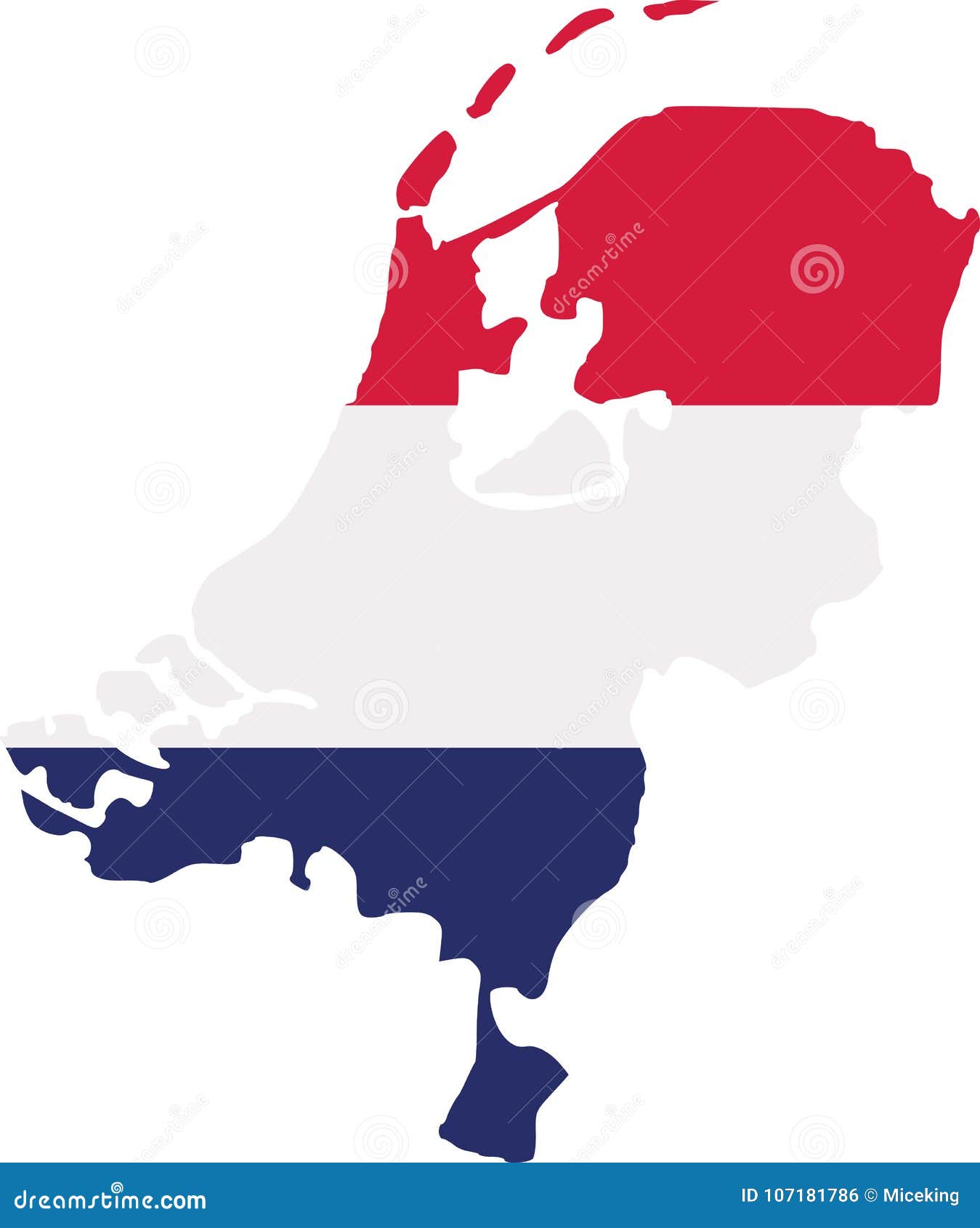 Netherlands map vector stock vector. Illustration of isolated - 107181786