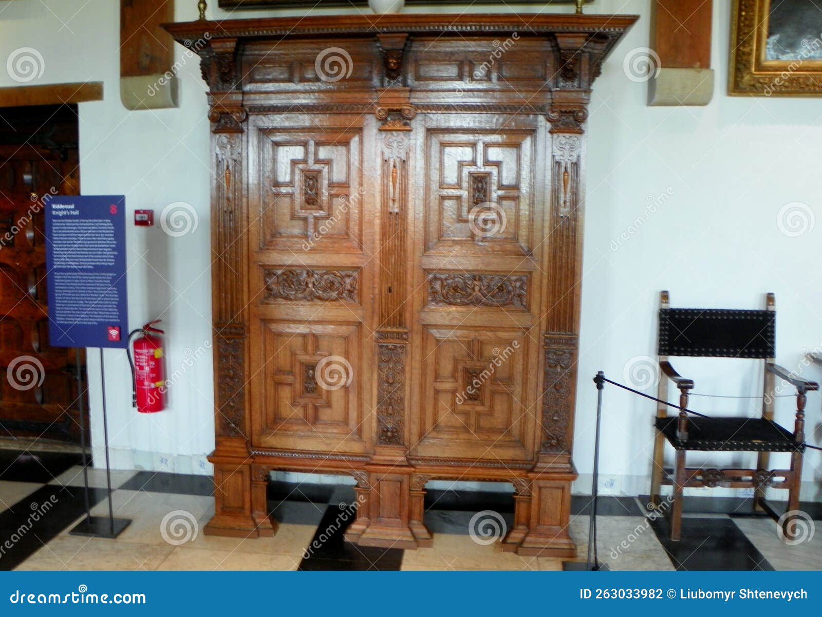 Netherlands, Muiden Castle, Museum Exposition, Ancient Wardrobe ...