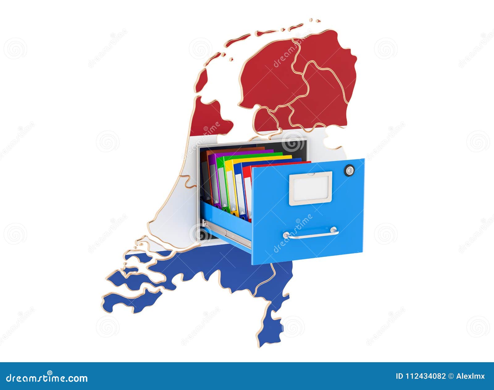 The Netherlands National Database Concept, 3D Rendering Stock ...