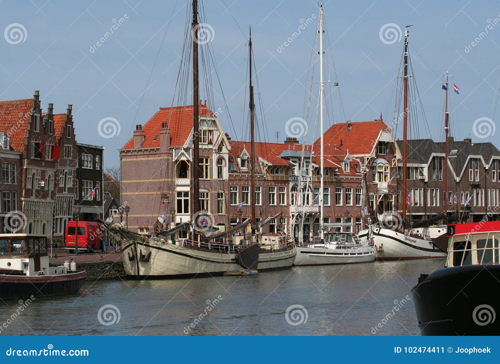 Hoorn, the inner harbor editorial photo. Image of netherlands - 102474411