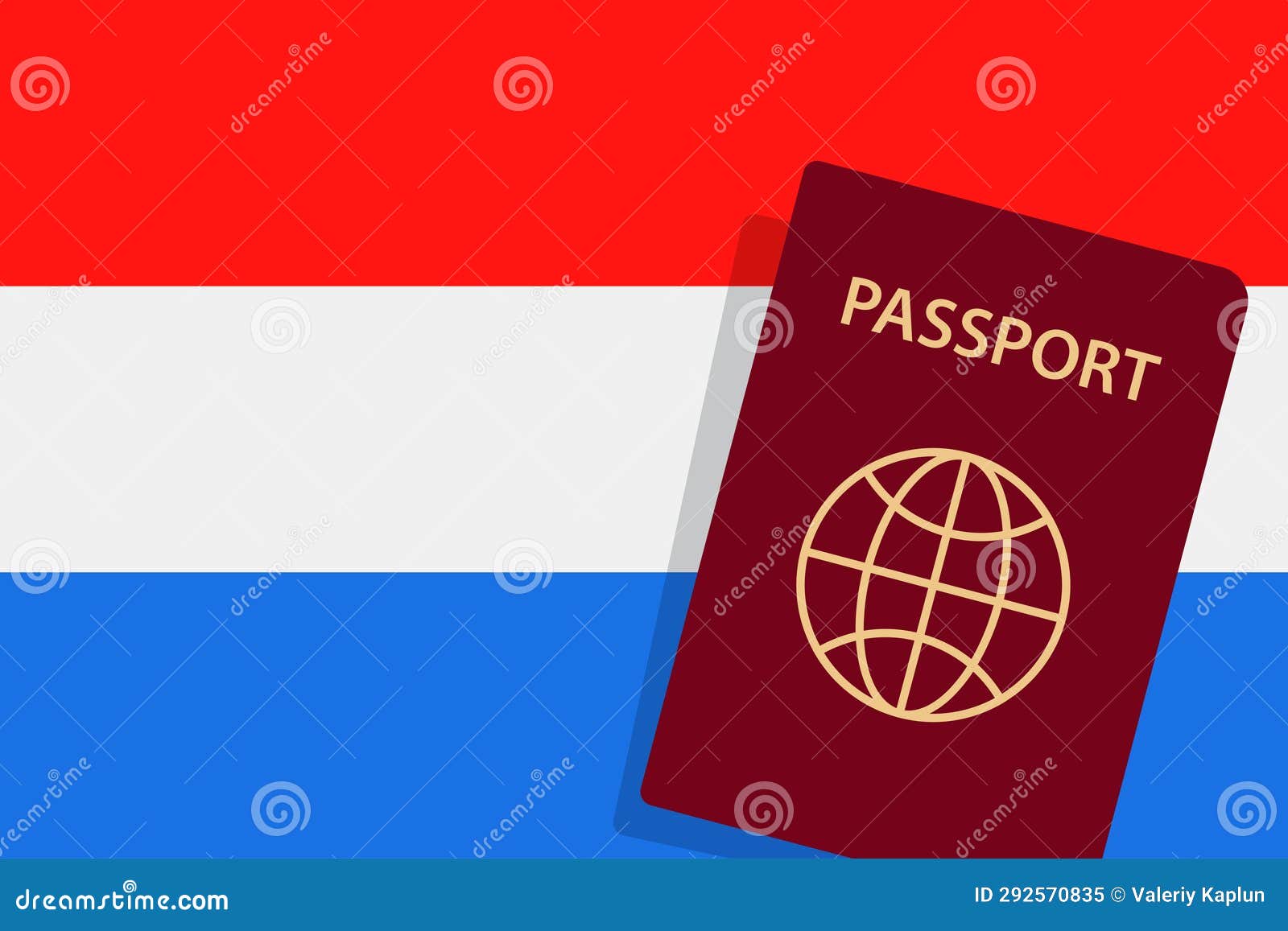 Netherlands Passport. Netherlands Flag Background. Vector Illustration ...