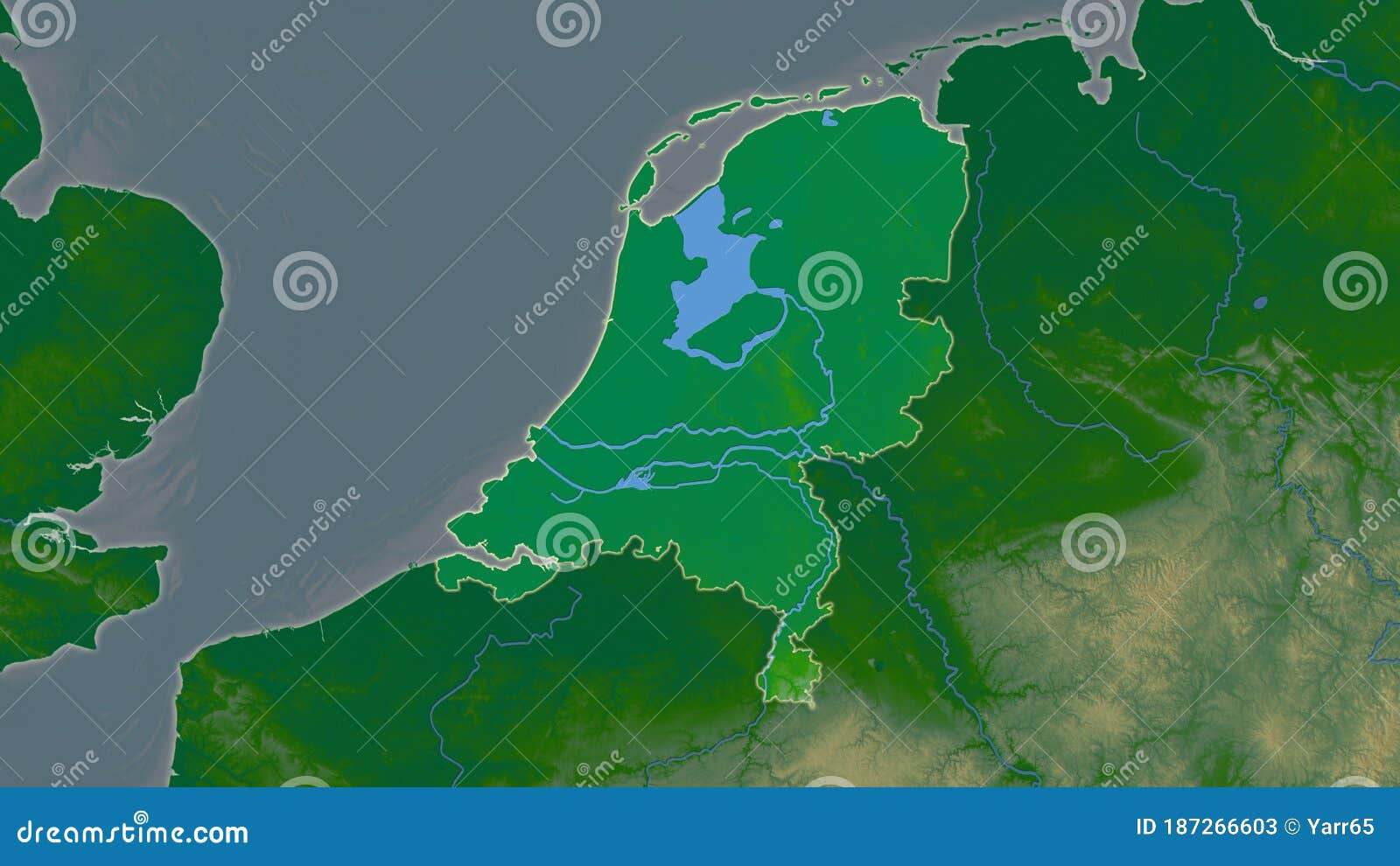 Netherlands - Physical. Composition Stock Illustration - Illustration ...