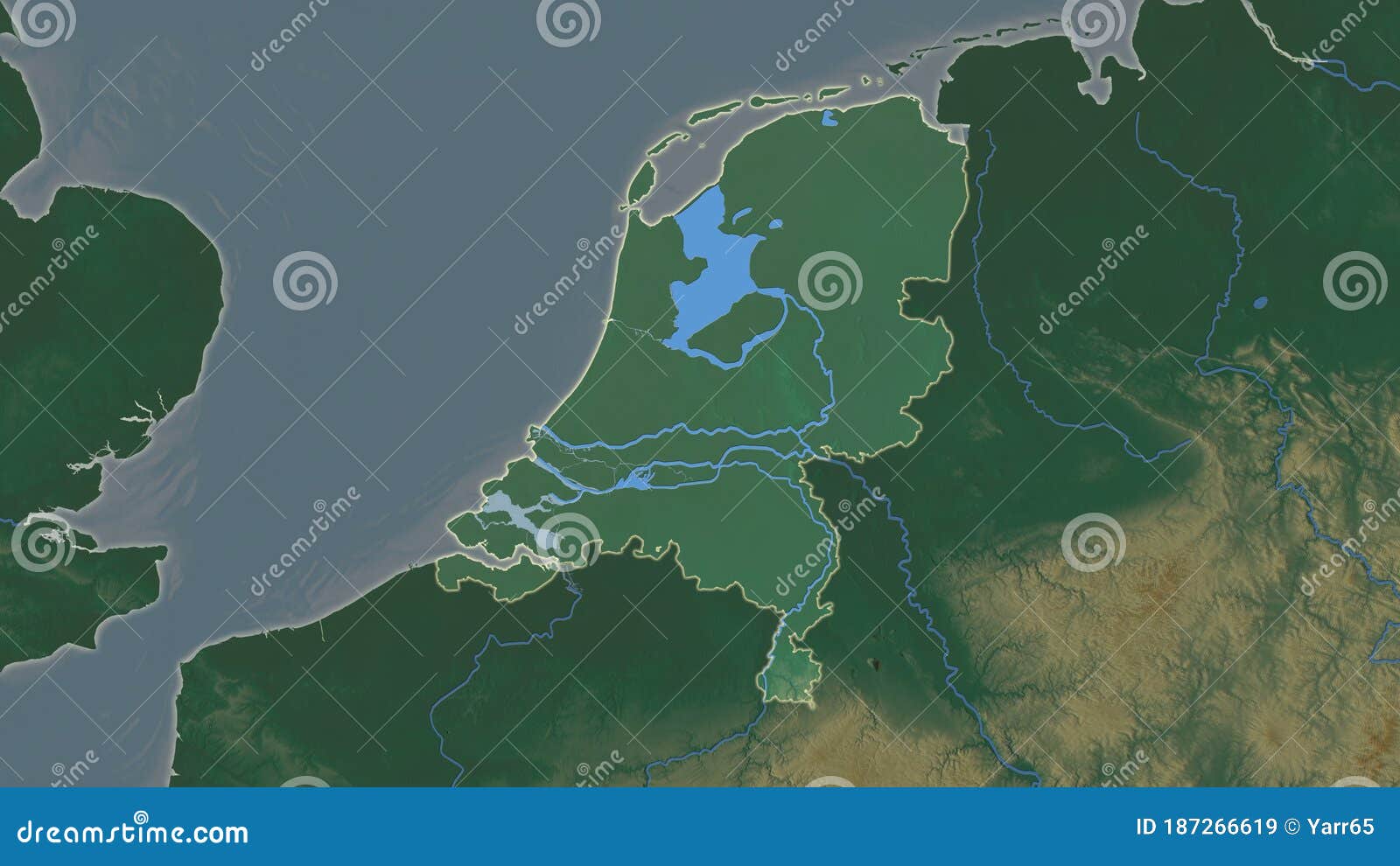 Netherlands - Relief. Composition Stock Illustration - Illustration of ...