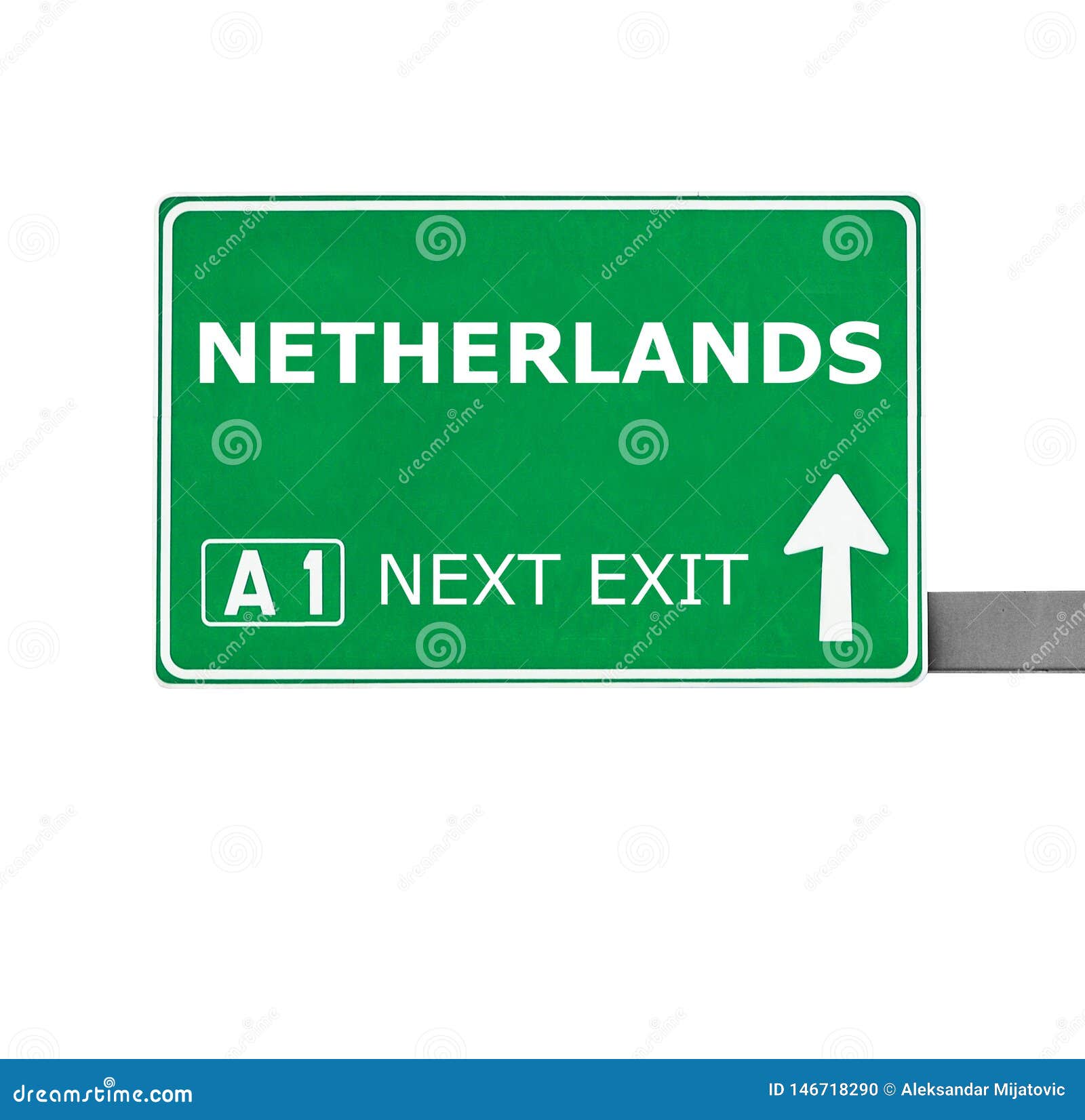 NETHERLANDS Road Sign Isolated on White Stock Photo - Image of board ...