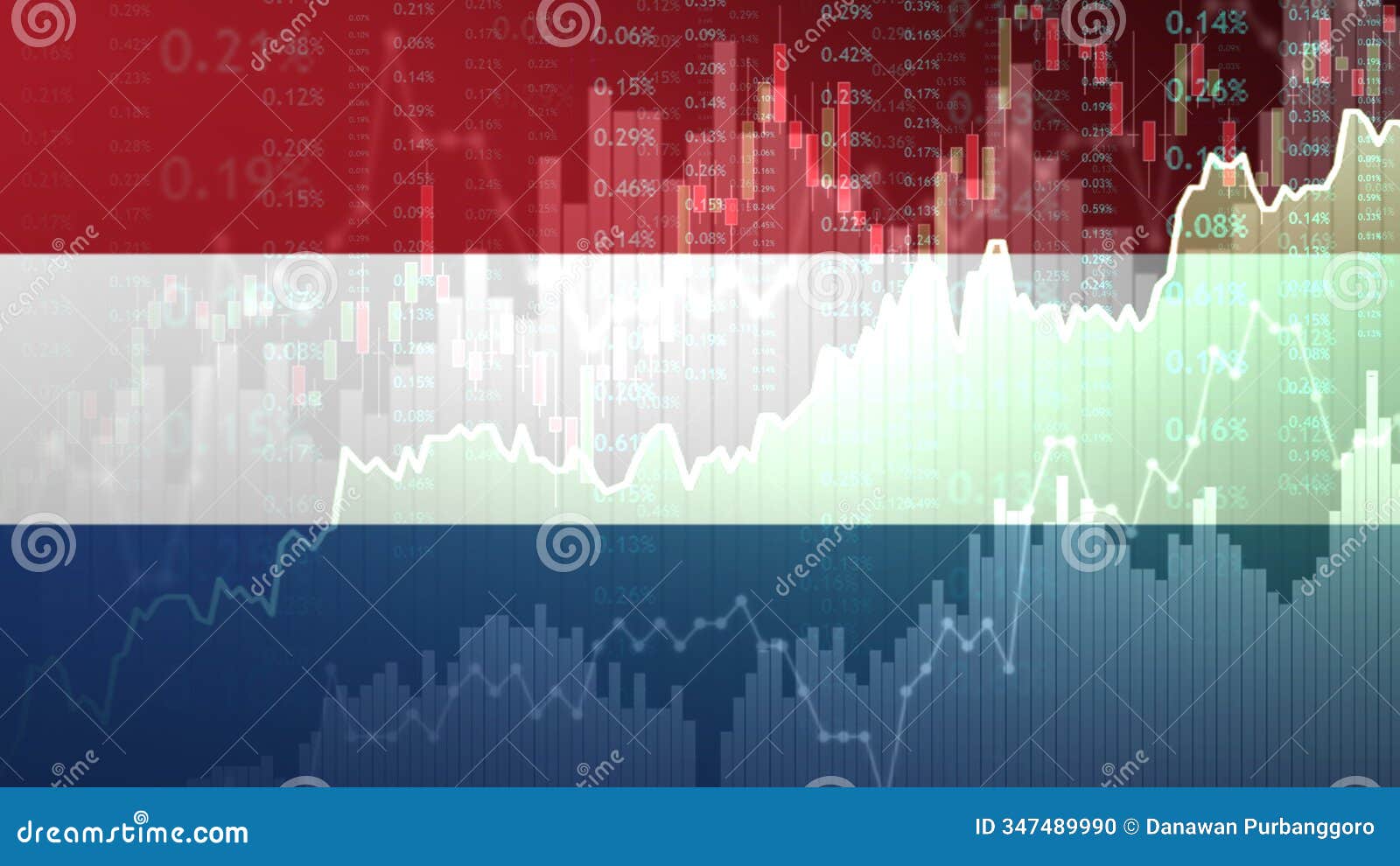 Netherlands Economics Vector Illustration With Holland Flag And ...