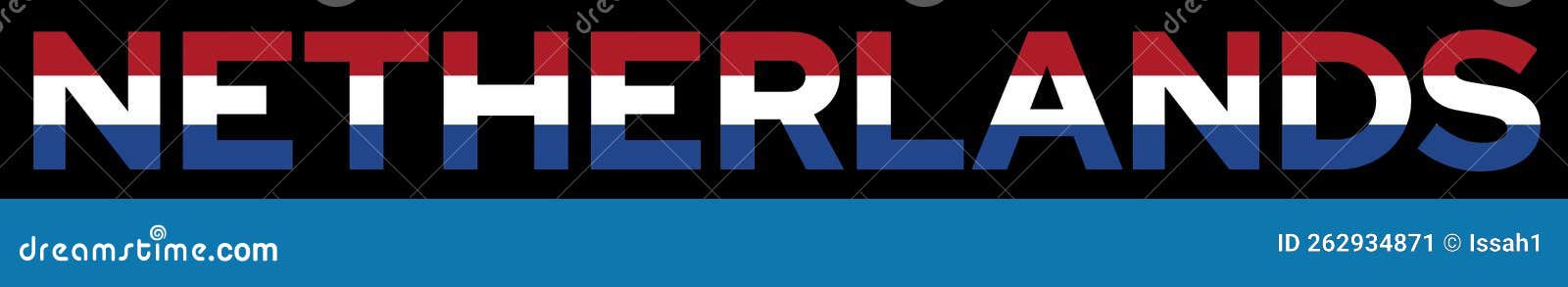 Netherlands Word in Flag Style in Vector Stock Vector - Illustration of ...