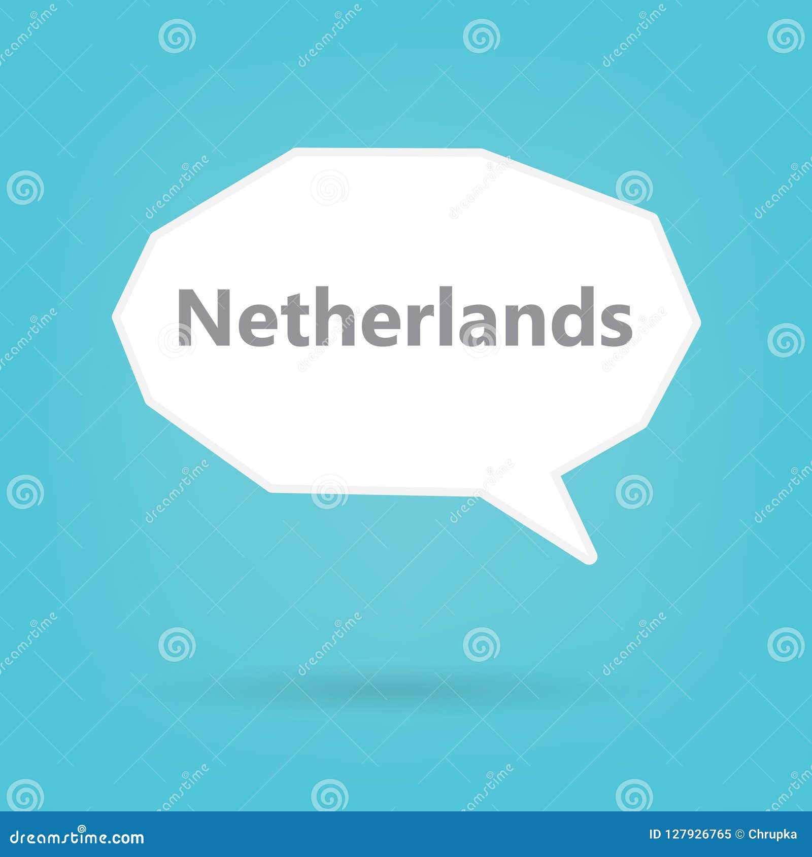 Netherlands Word on a Speech Bubble Stock Vector - Illustration of ...