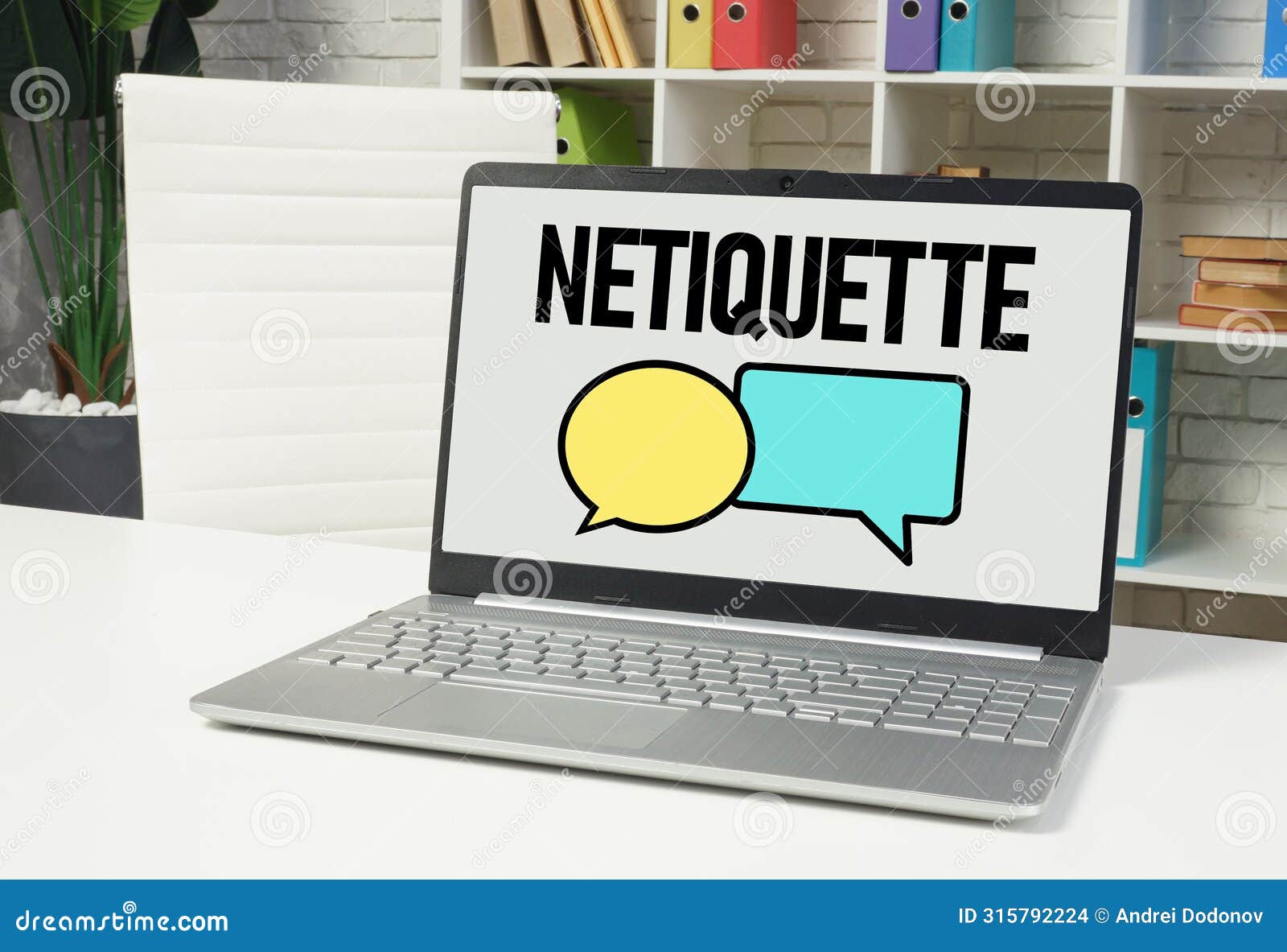 Netiquette and Email Etiquette is Shown Using the Text Stock Photo ...
